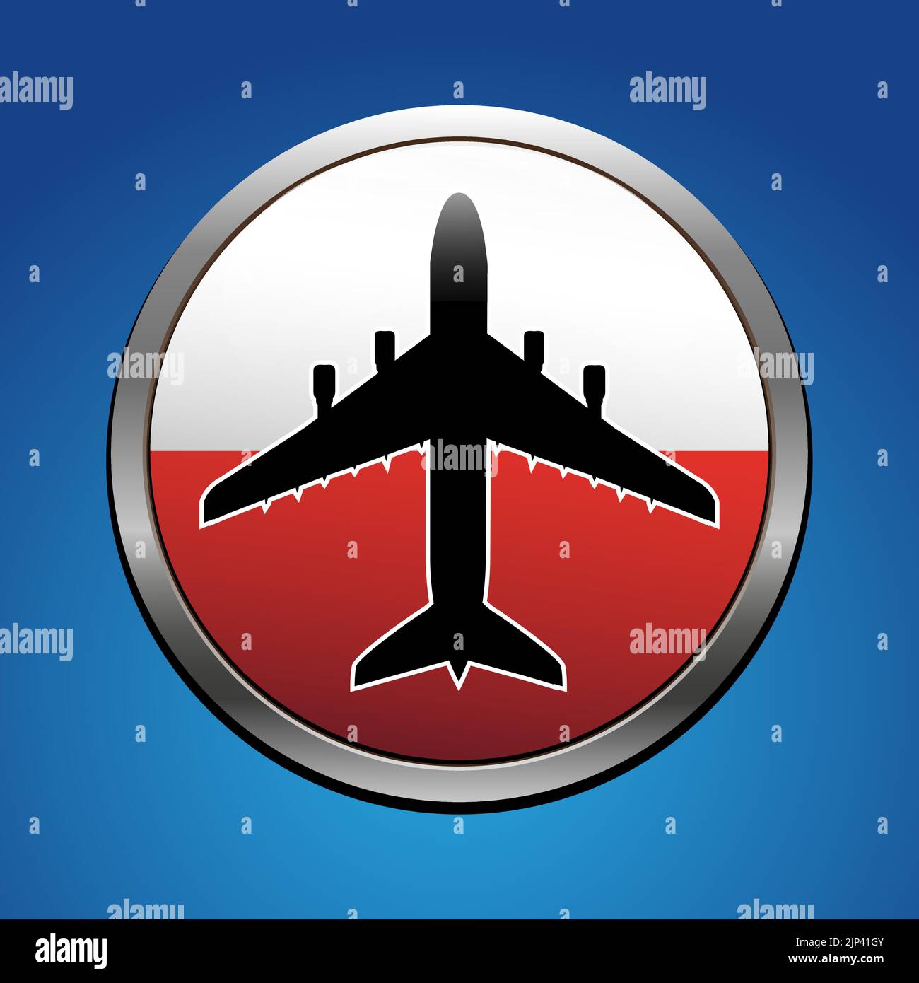 Airplane symbol with Poland flag vector design Stock Vector Image & Art ...