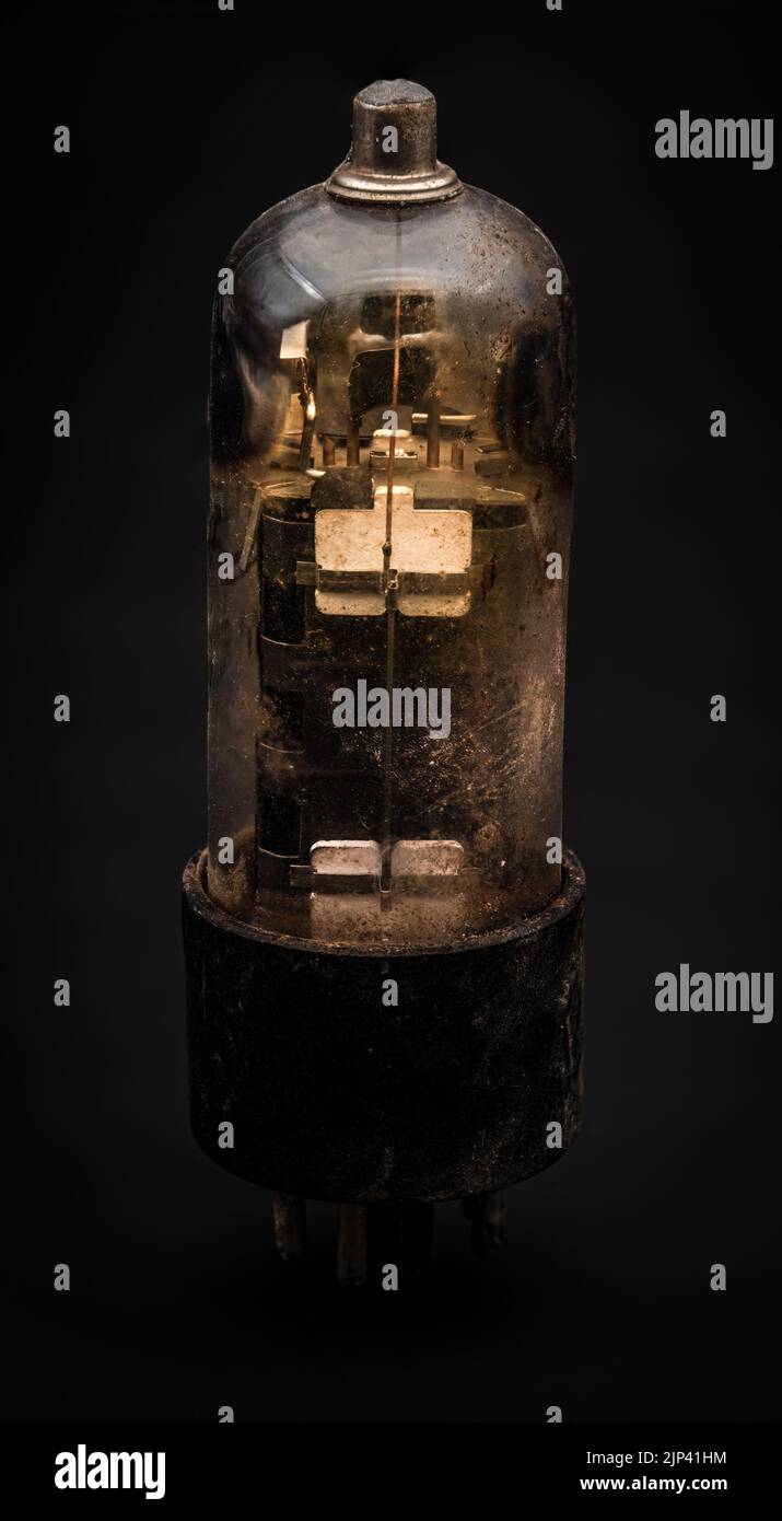 old dirty glass vacuum lamp Stock Photo - Alamy