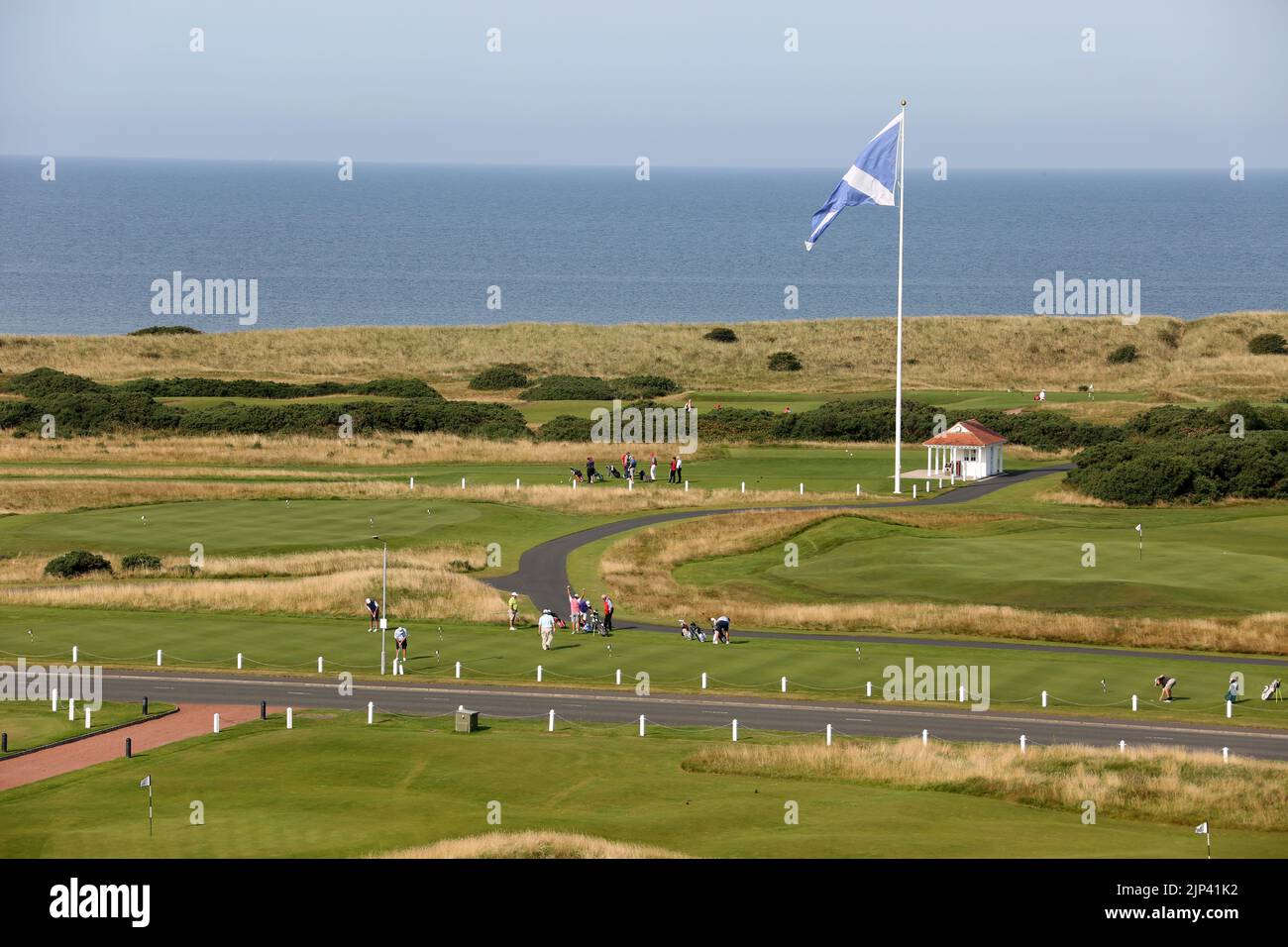 Trump Turnberry, Ayrshire, Scotland UK..One of the largest saltire ...