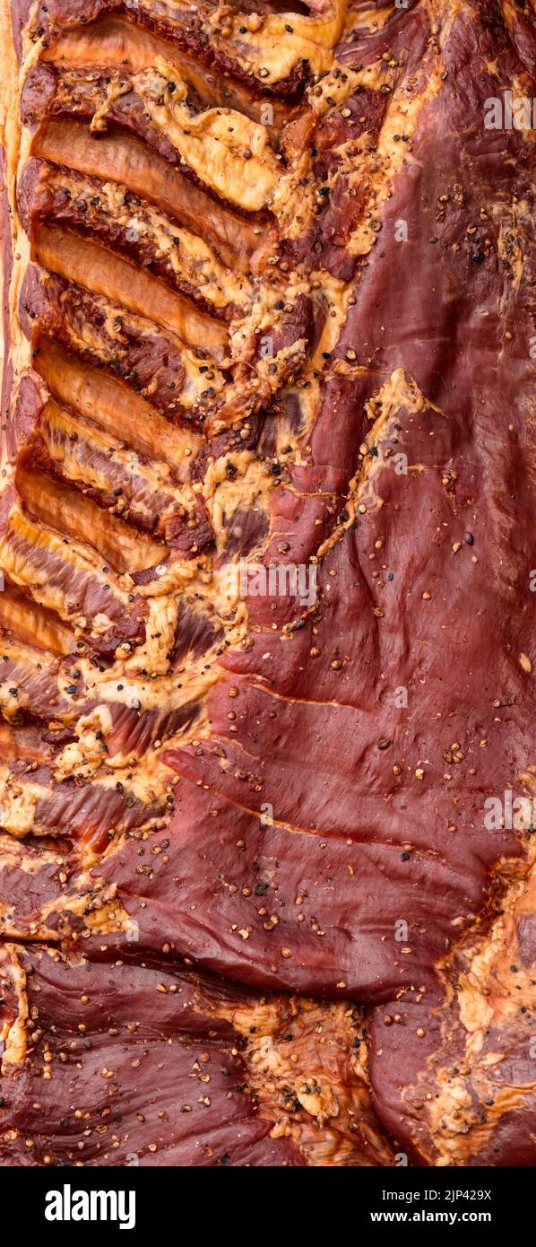smoked pork neck with spices Stock Photo - Alamy