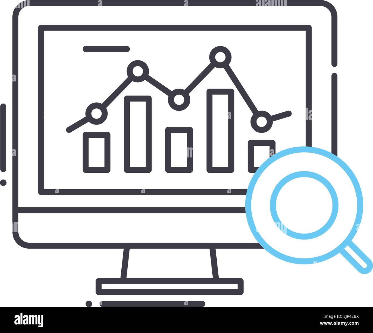 Financial analytics outline icon hi-res stock photography and images ...