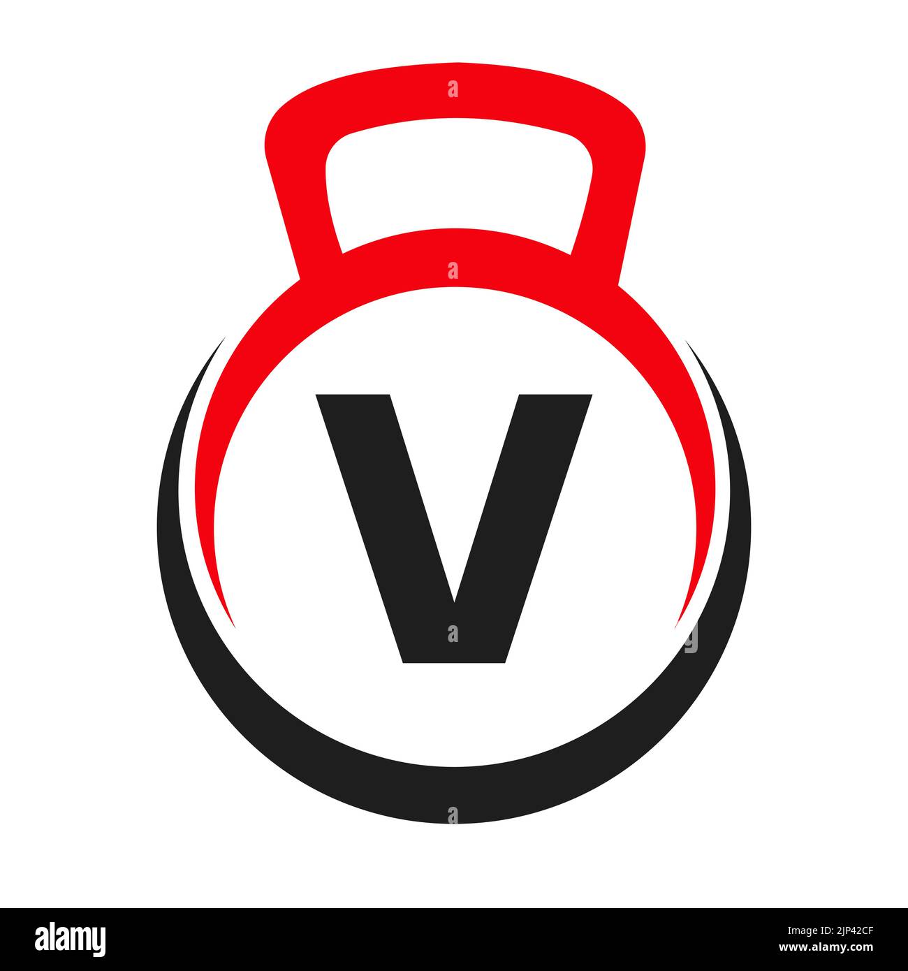 Letter V Fitness Gym Logo Vector Template. Fitness Logo Element on ...