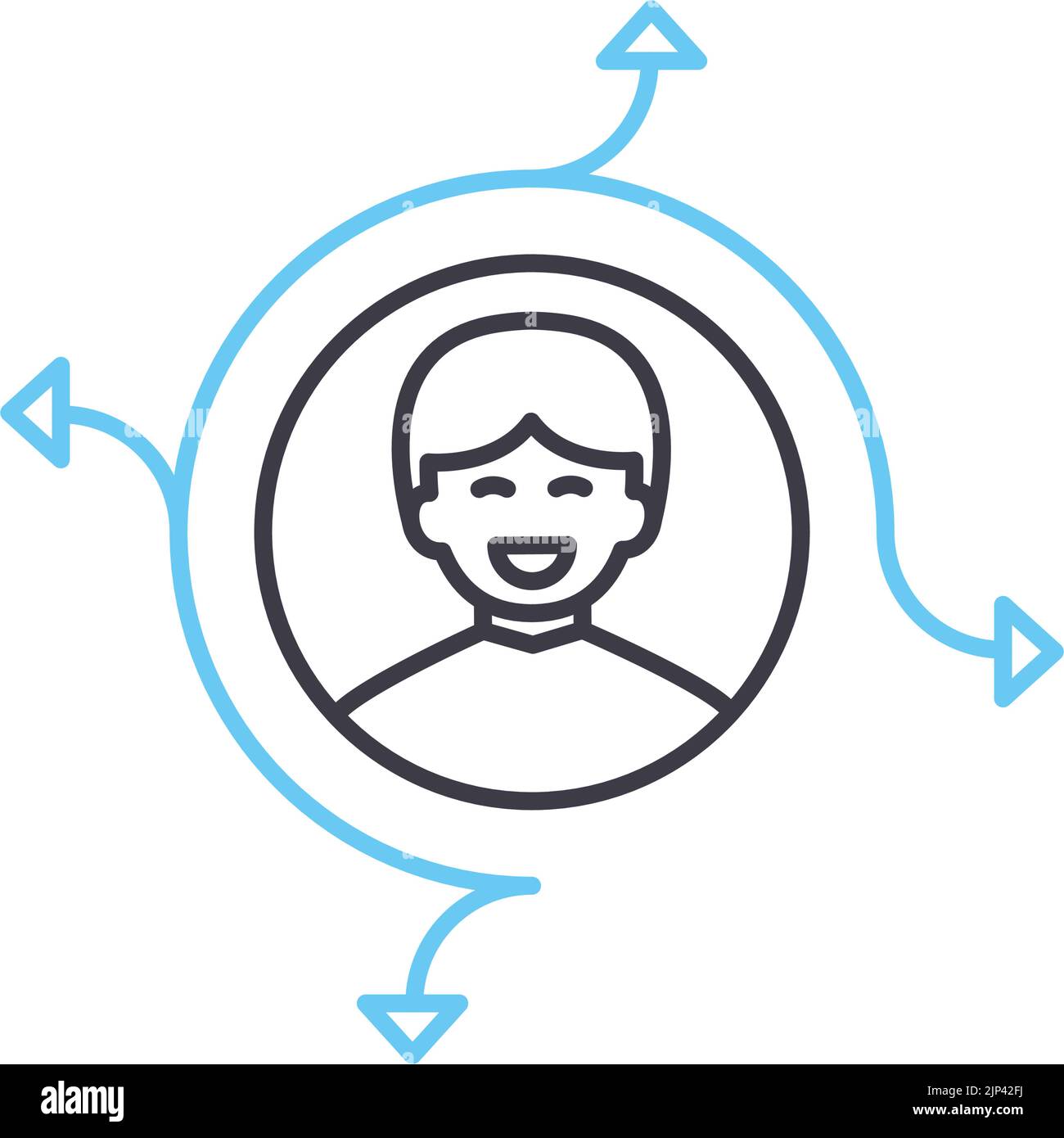 Agile Values Line Icon Outline Symbol Vector Illustration Concept
