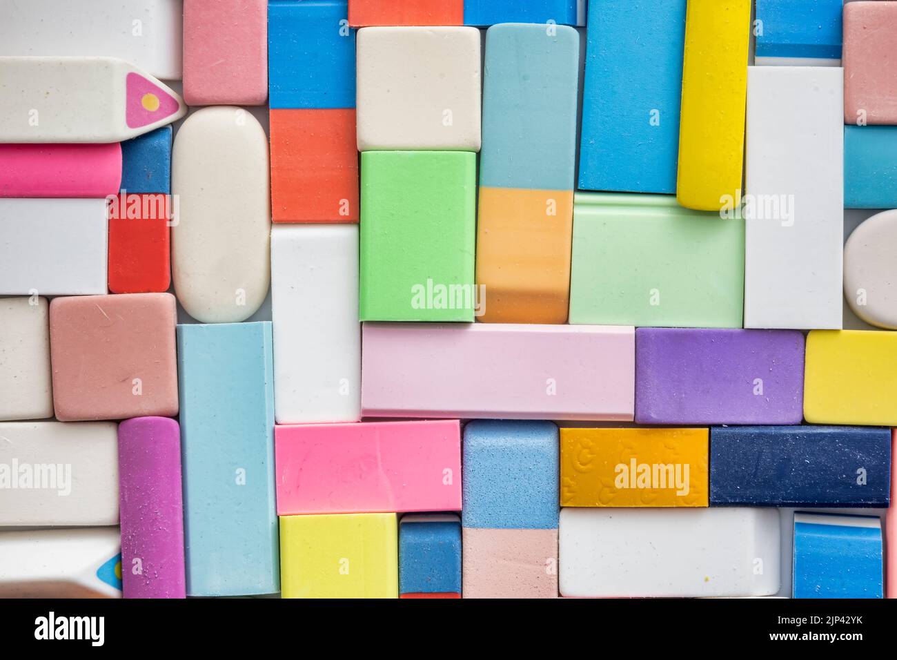 Various shapes colors erasers hi-res stock photography and images - Alamy