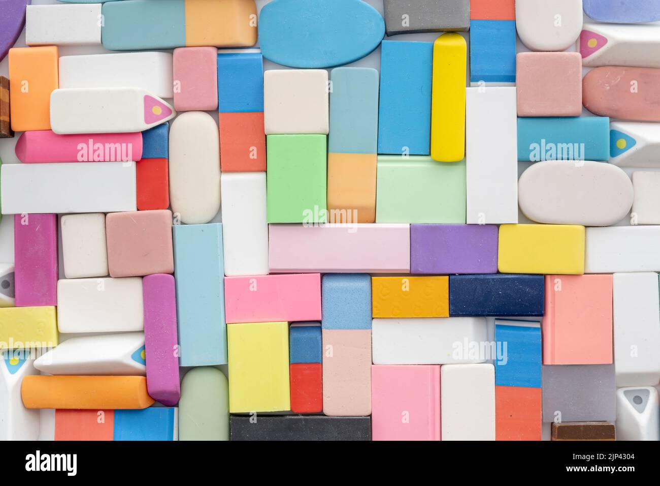 Various shapes colors erasers hi-res stock photography and images - Alamy