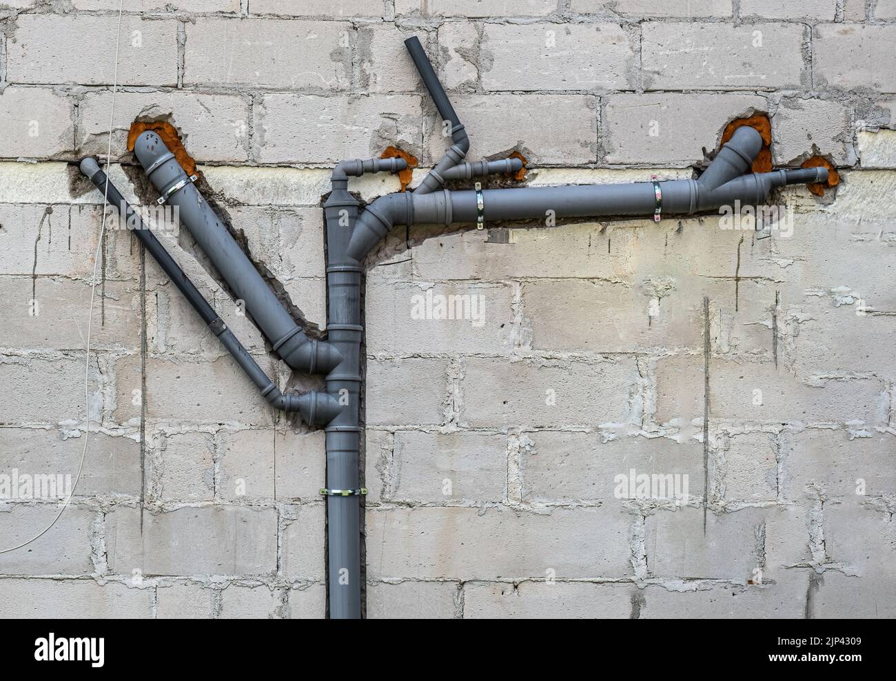 waste pipe on the wall Stock Photo - Alamy