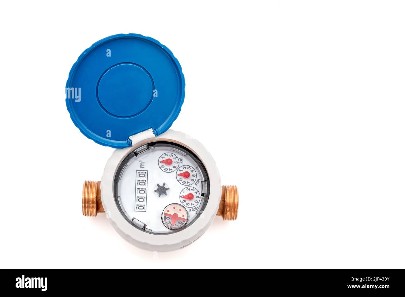 water meter on white background Stock Photo - Alamy