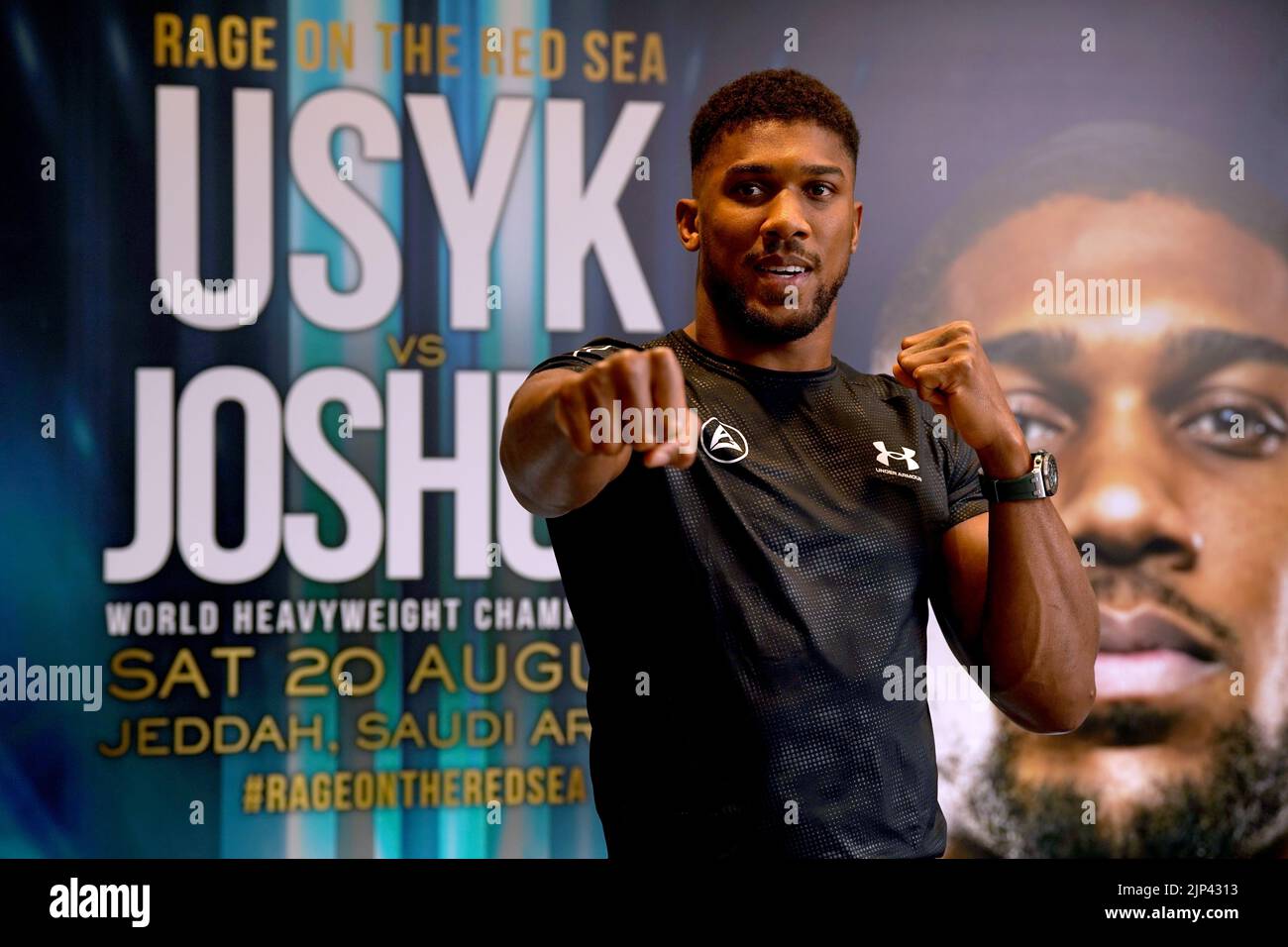 Anthony Joshua at the Shangri-La Hotel in Jeddah, Saudi Arabia. Picture ...
