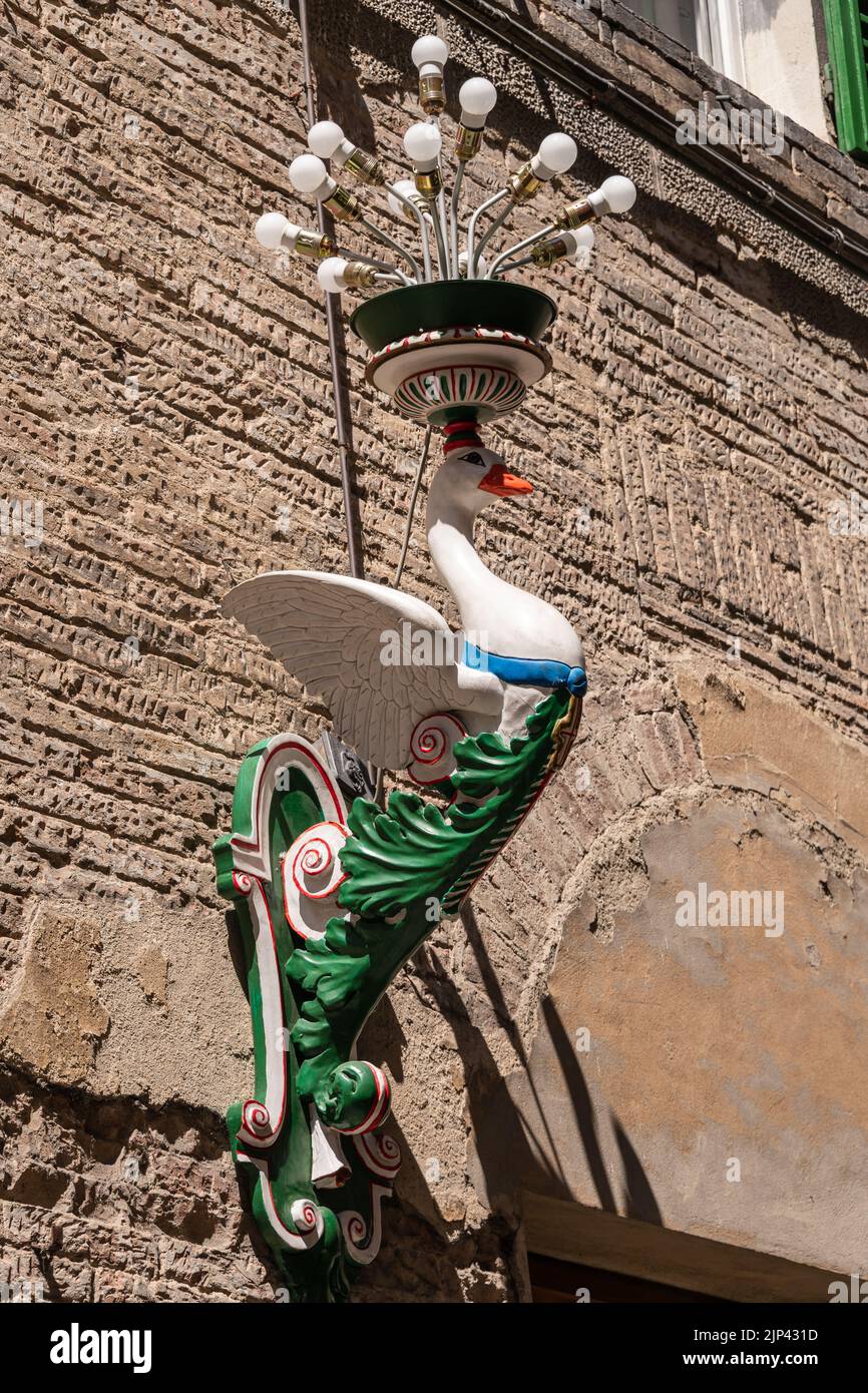 Decorative Street Light In Siena, Tuscany, Italy Stock Photo - Alamy
