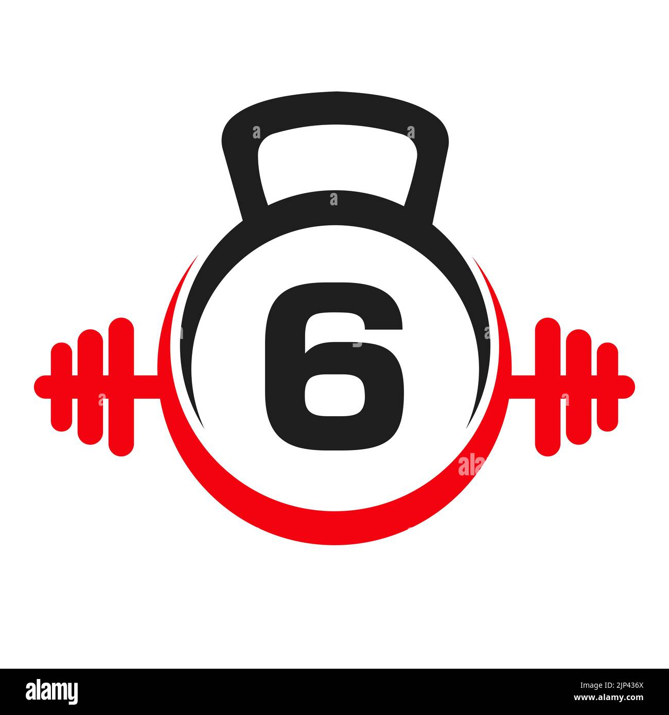 Letter 6 Fitness Logo Design . Sport Gym Logo Icon Design Vector ...