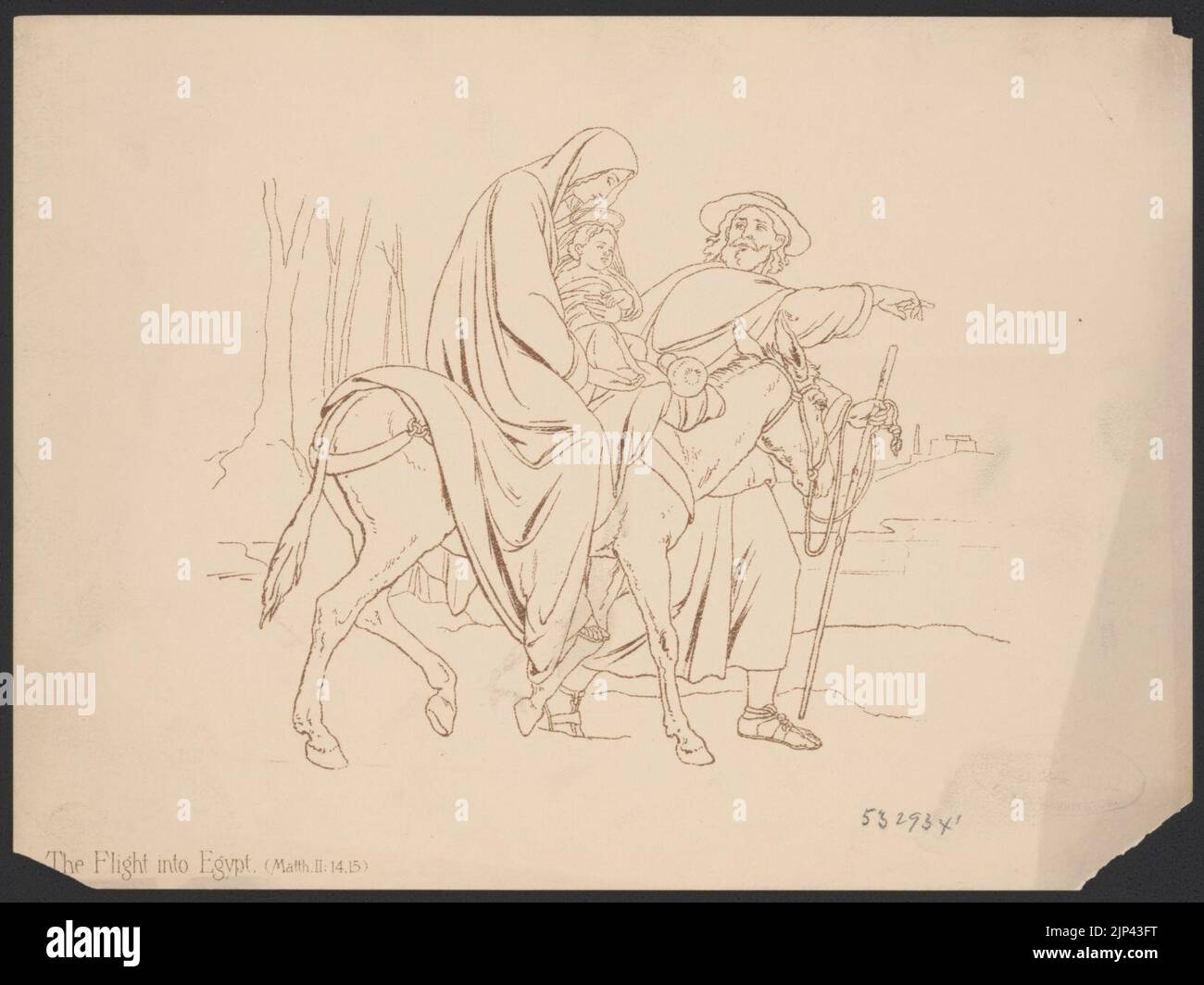 The flight into Egypt (Matth. II-14.15 Stock Photo - Alamy