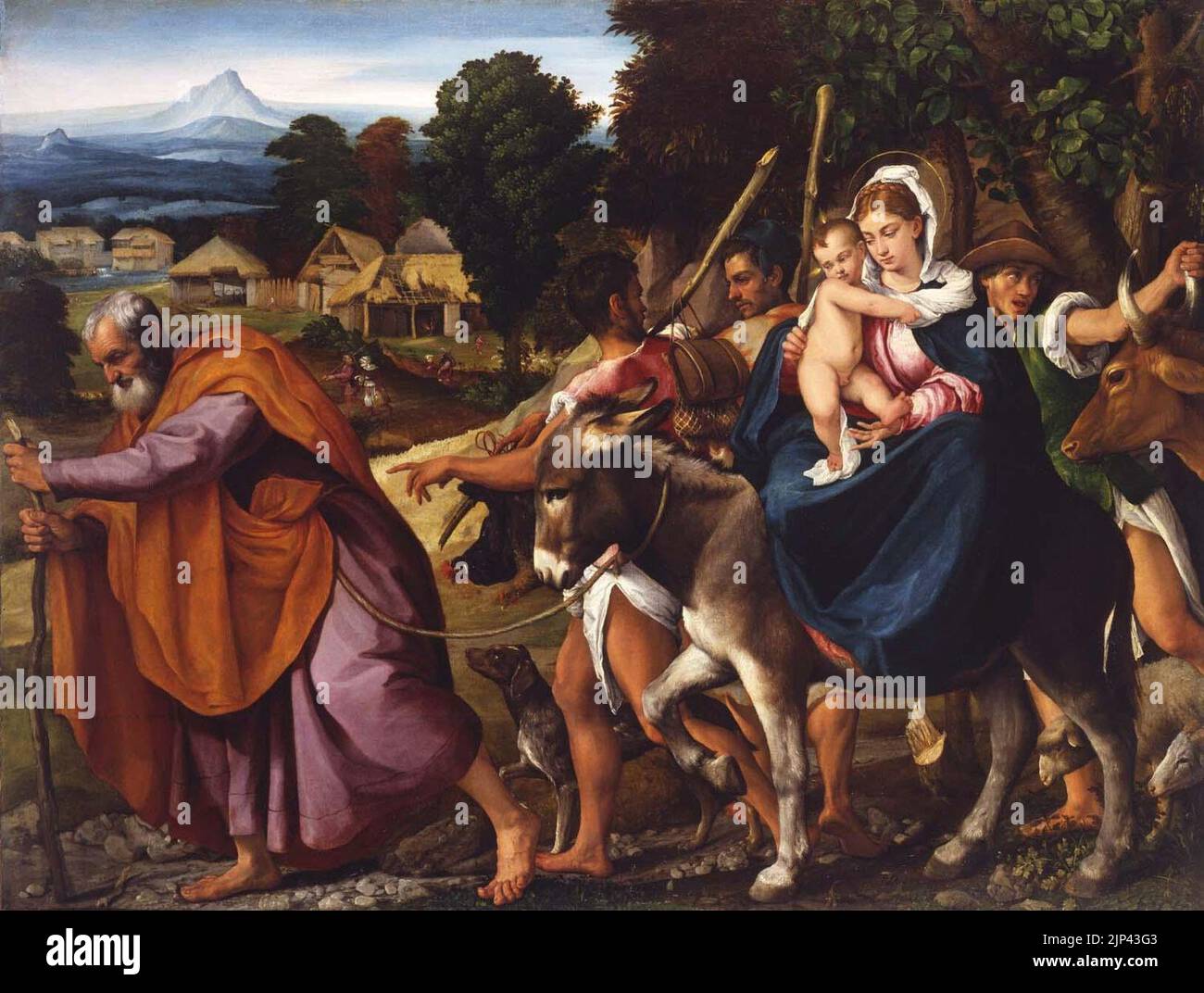 The Flight into Egypt Stock Photo - Alamy