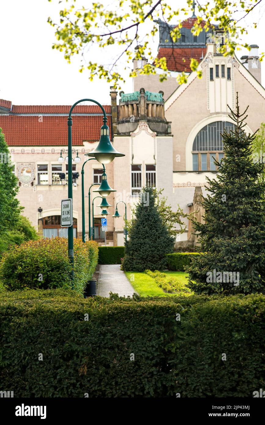 A beautiful view of street lights against the background of the ...