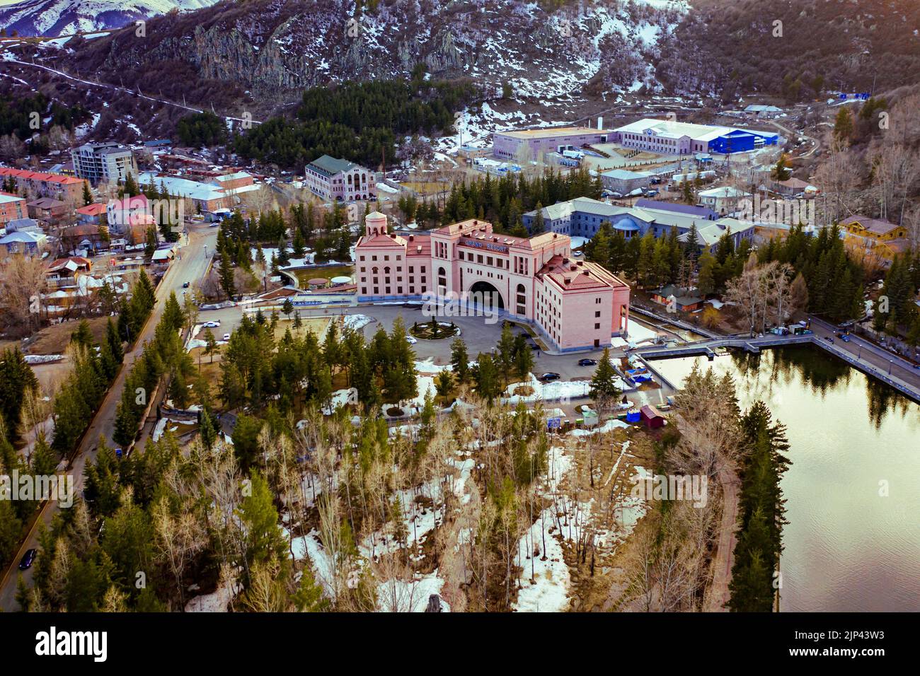 An aerial view of a sanatorium in Jermuk Stock Photo - Alamy
