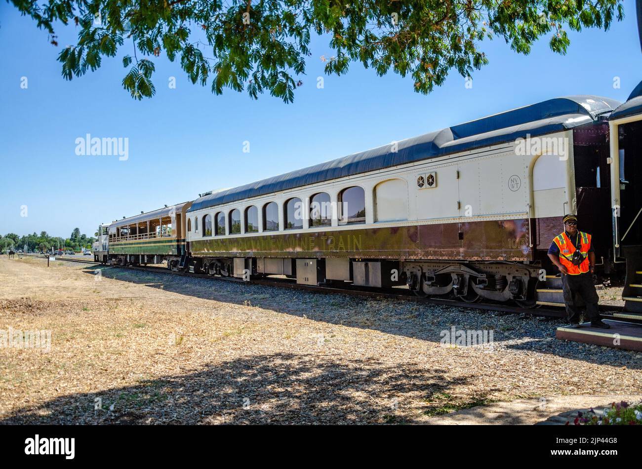 The Napa Valley Wine Train takes visitors to local wineries and ...