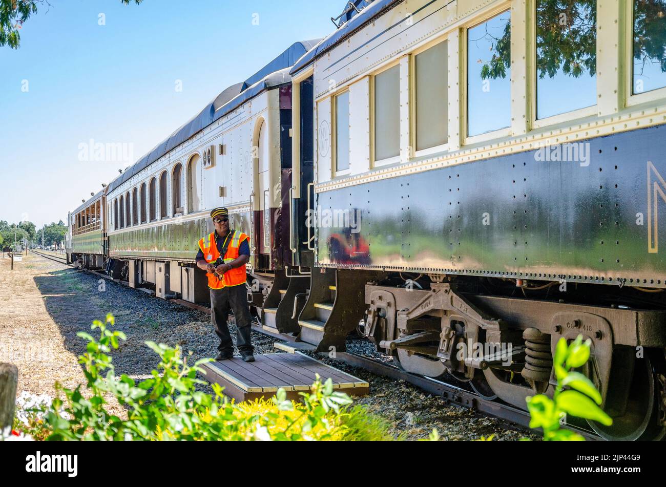 The Napa Valley Wine Train takes visitors to local wineries and ...