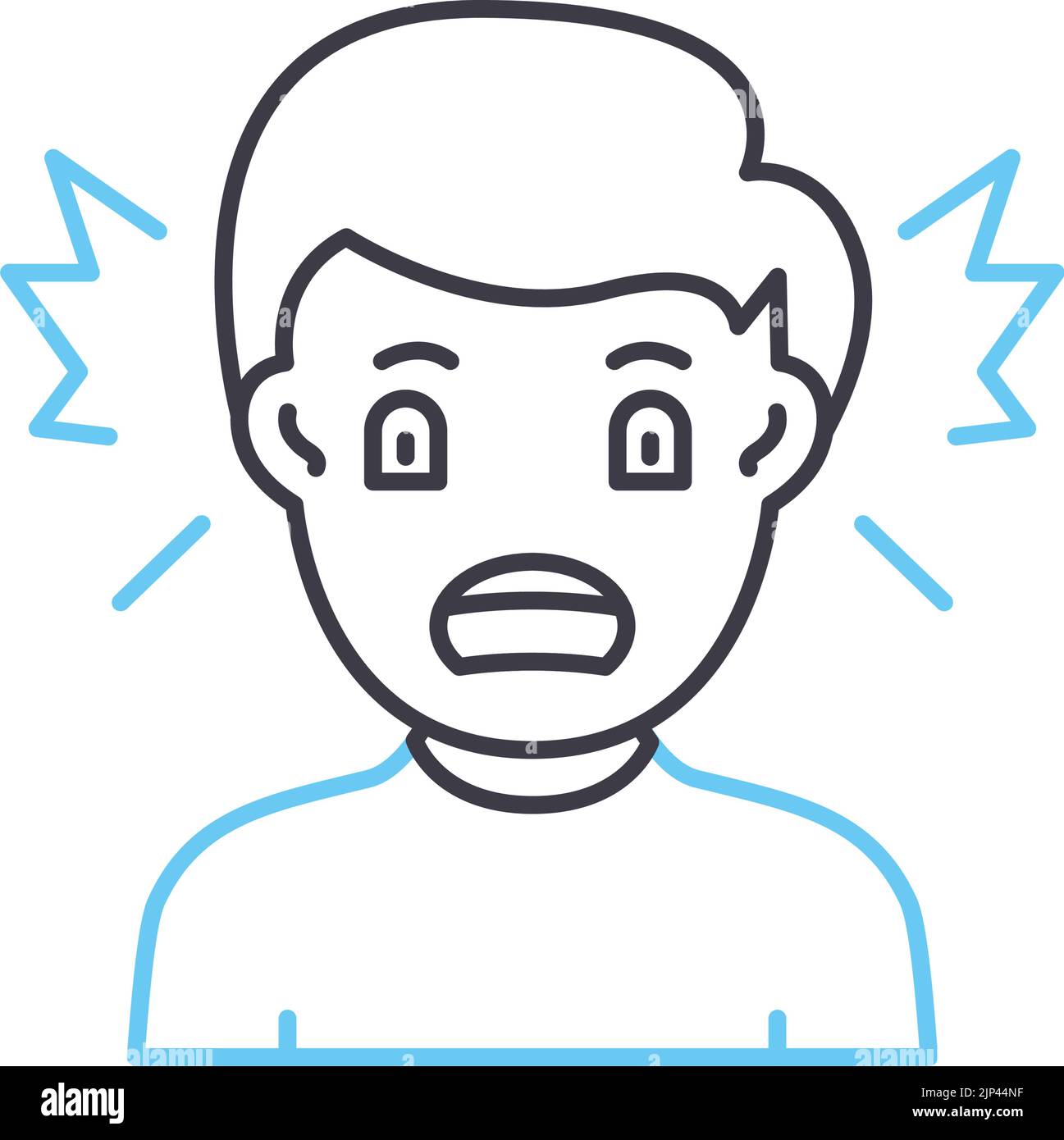 bemused line icon, outline symbol, vector illustration, concept sign ...