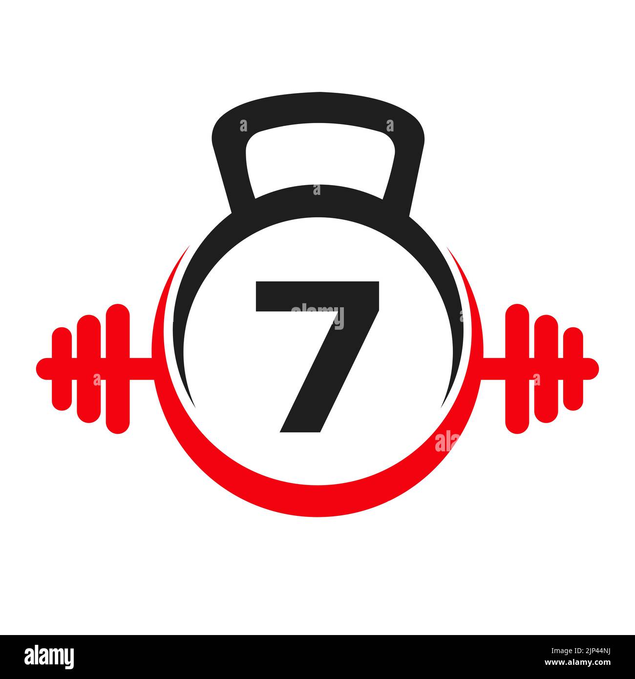 Letter 7 Fitness Logo Design . Sport Gym Logo Icon Design Vector ...