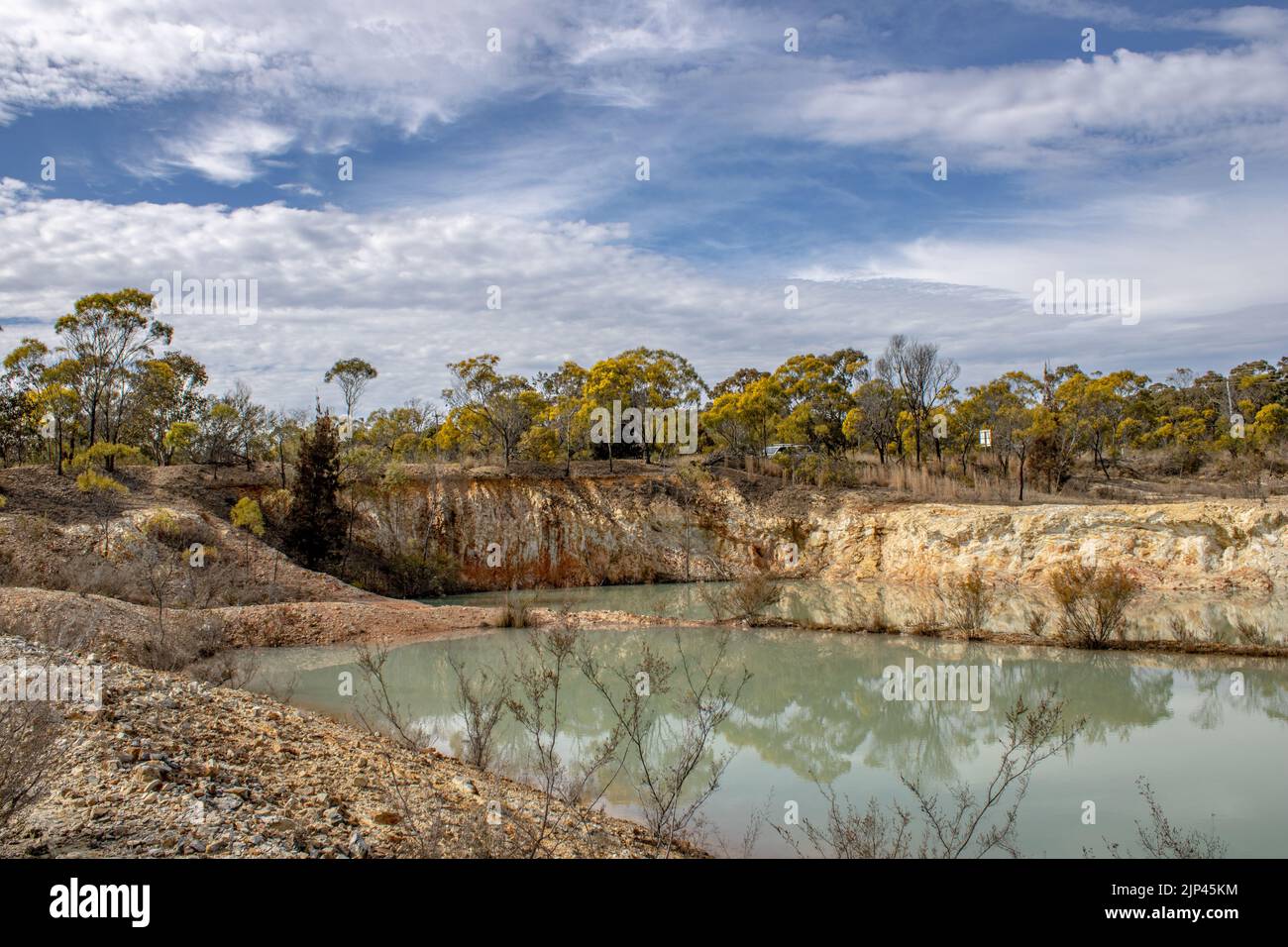 A nice little lake on a cloudy day Stock Photo - Alamy