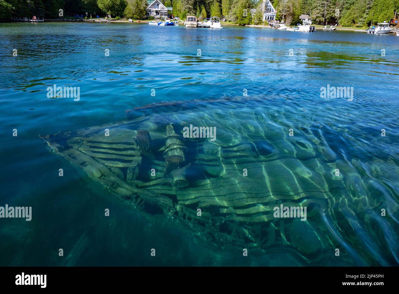 Sunken ship Tobermory canada Stock Photo - Alamy