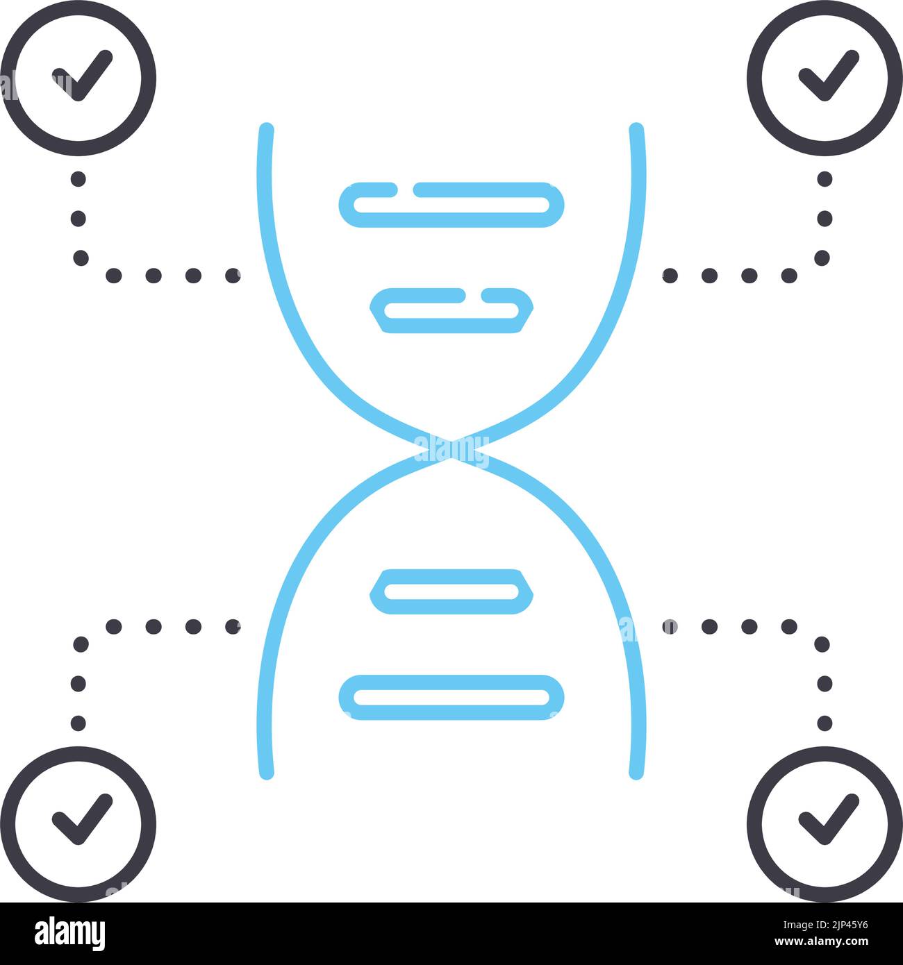 biological factors line icon, outline symbol, vector illustration ...