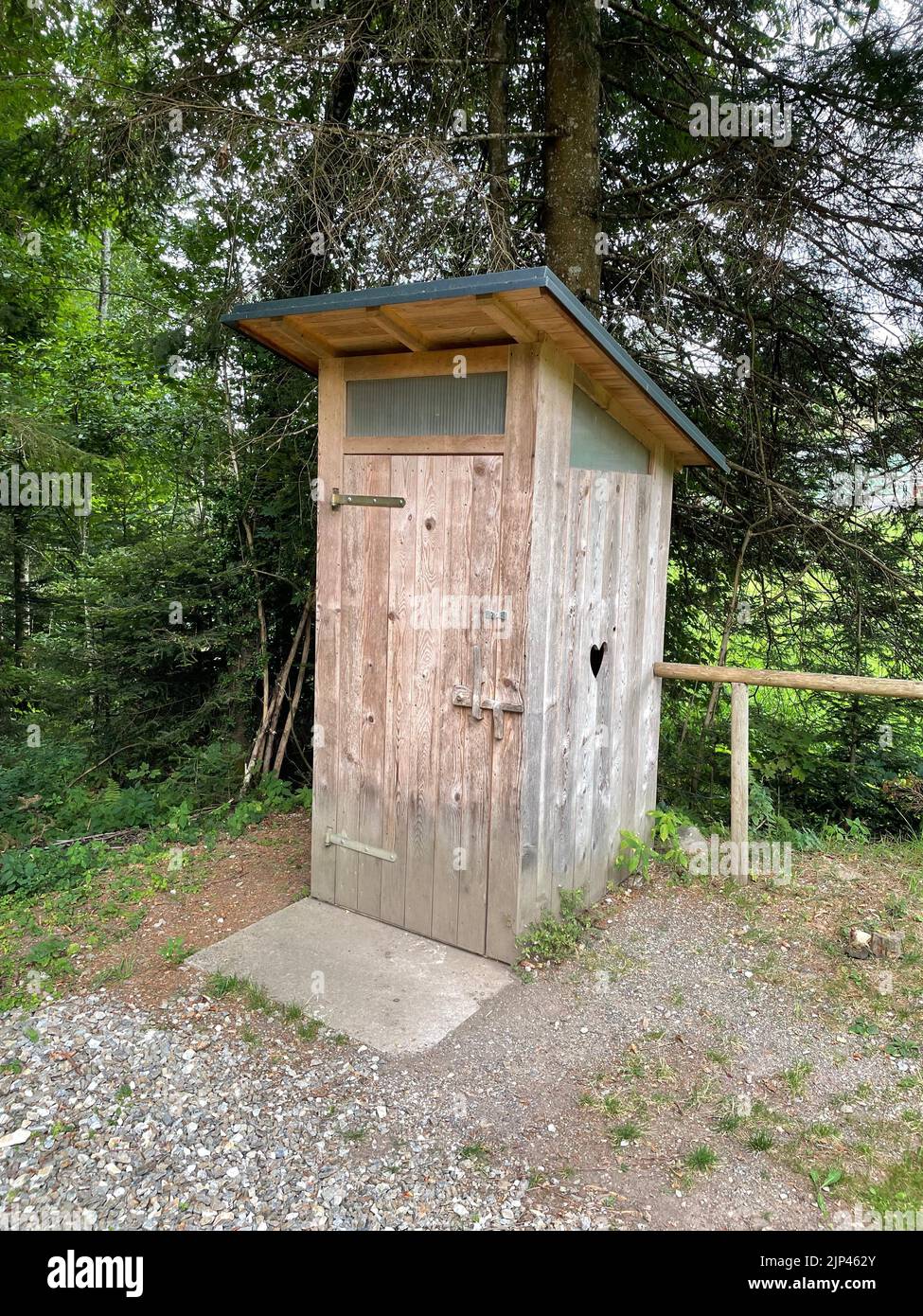 Farmers restroom out in the woods Stock Photo - Alamy