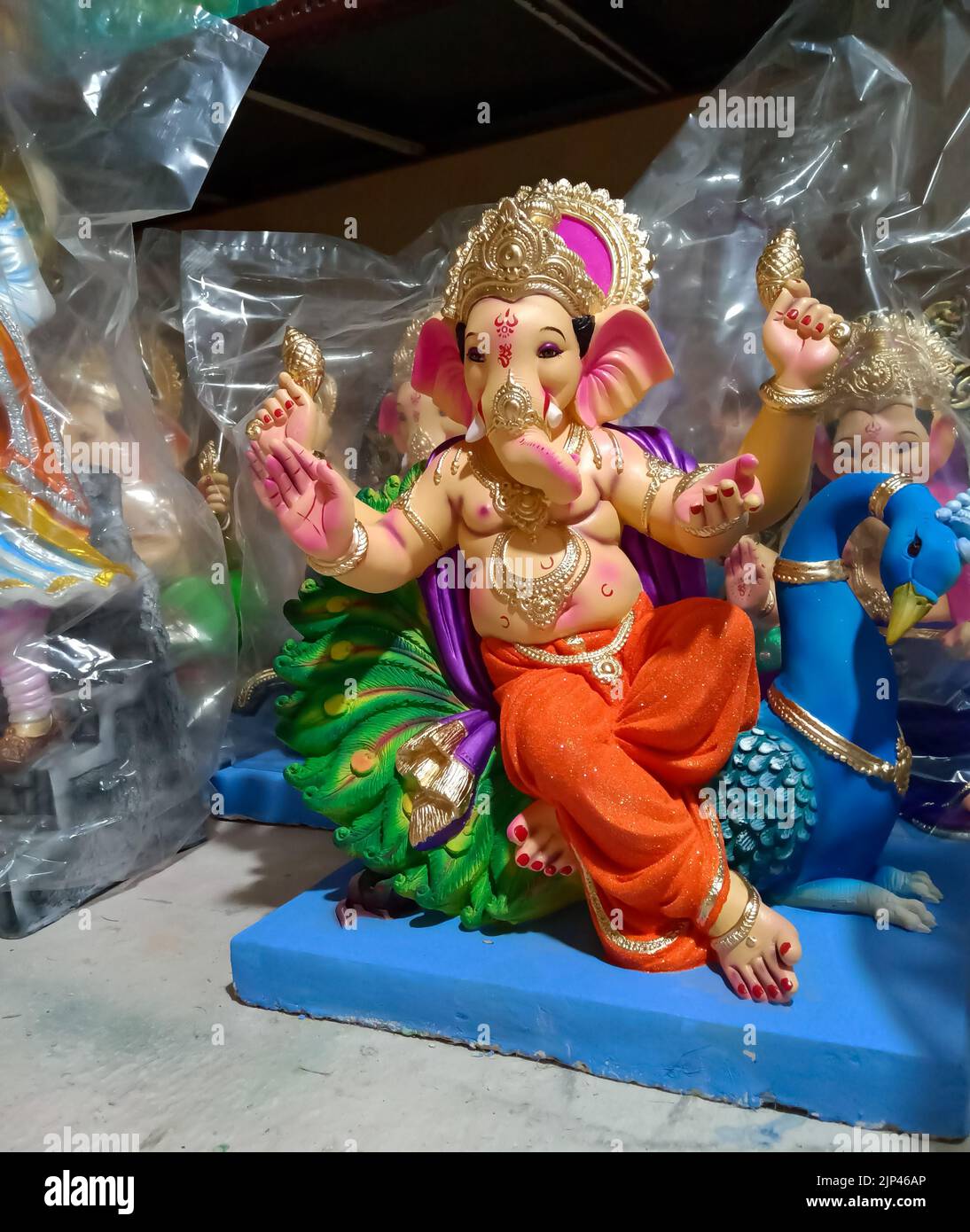 Clay idols of Lord Ganesha are made for festival in India Stock Photo ...