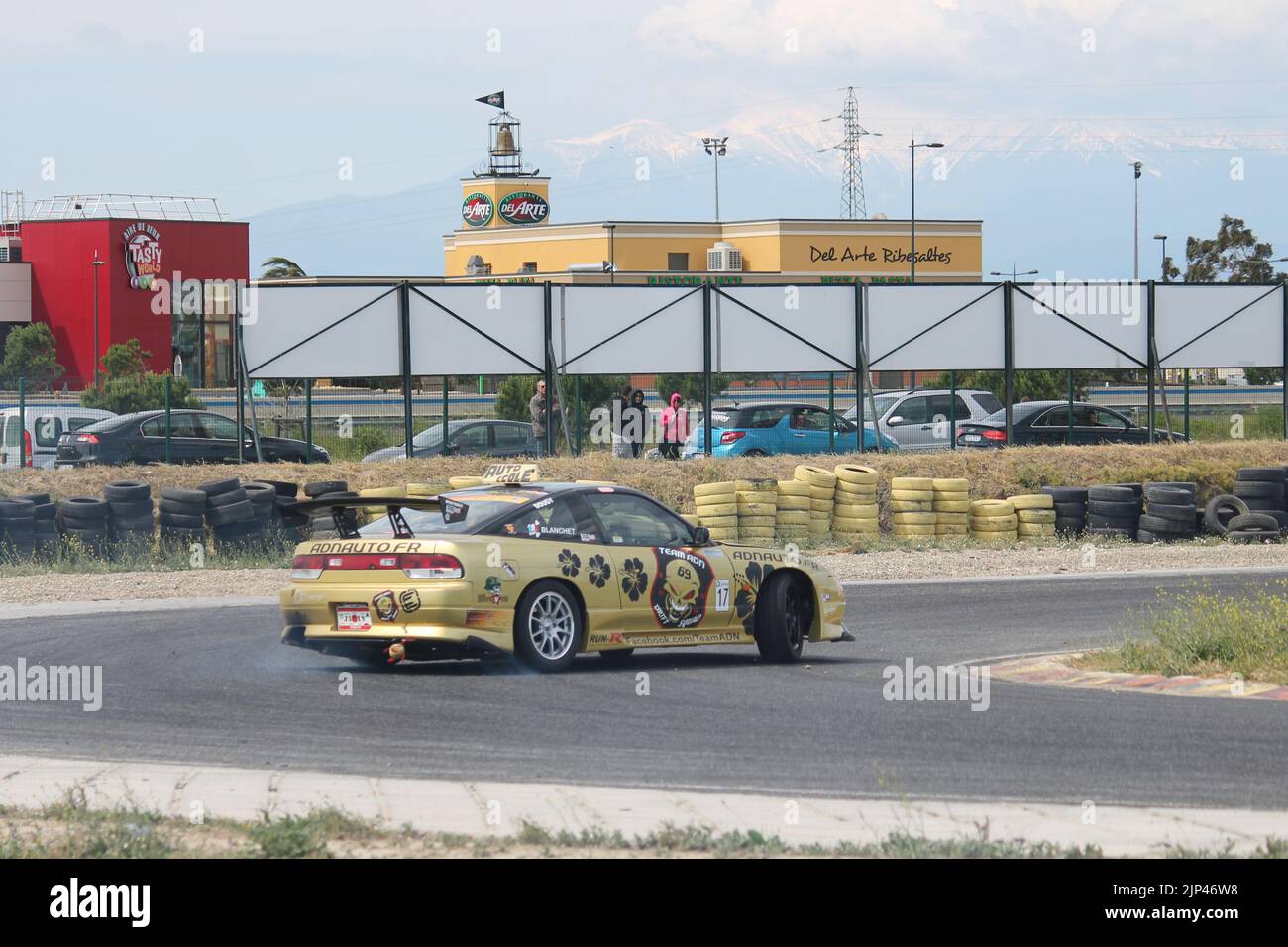 A Drift Team Project Nissan car in motion during daytime in Rivesaltes ...