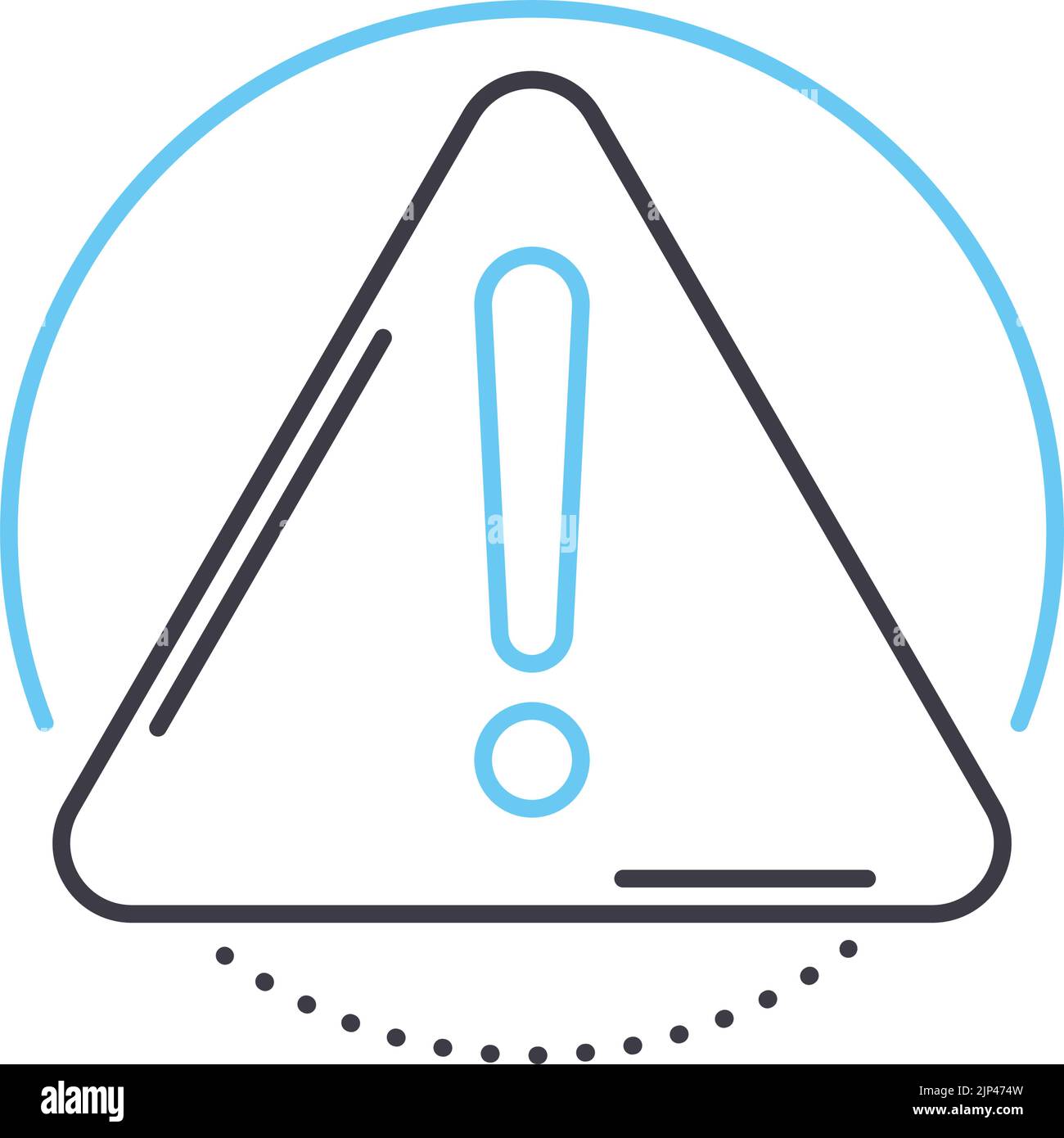 alert sign line icon, outline symbol, vector illustration, concept sign ...