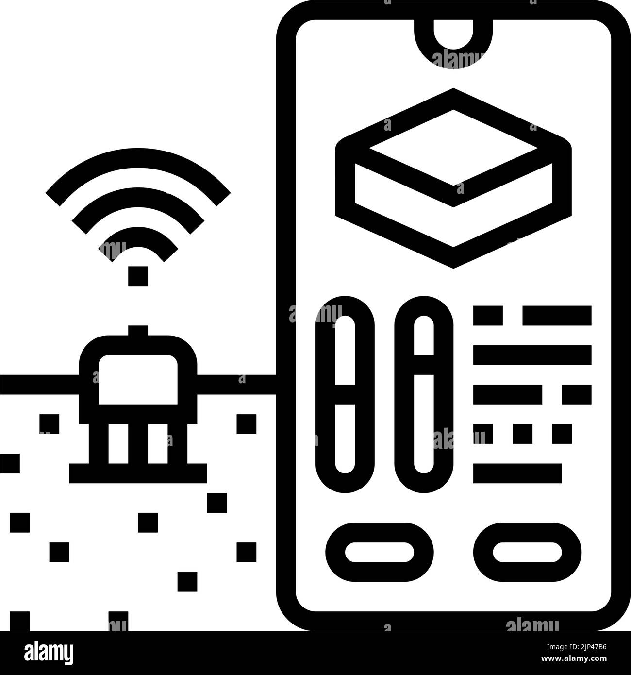 soil monitoring agriculture line icon vector illustration Stock Vector ...