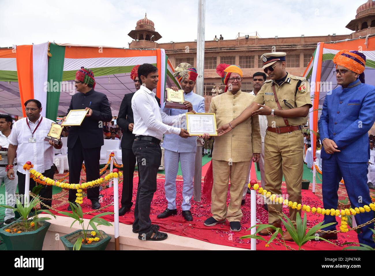 Bikaner, Rajasthan, India. 15th Aug, 2022. Minister of Sanskrit ...