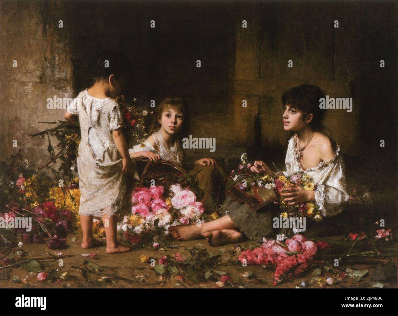 The Flower Girls Stock Photo - Alamy