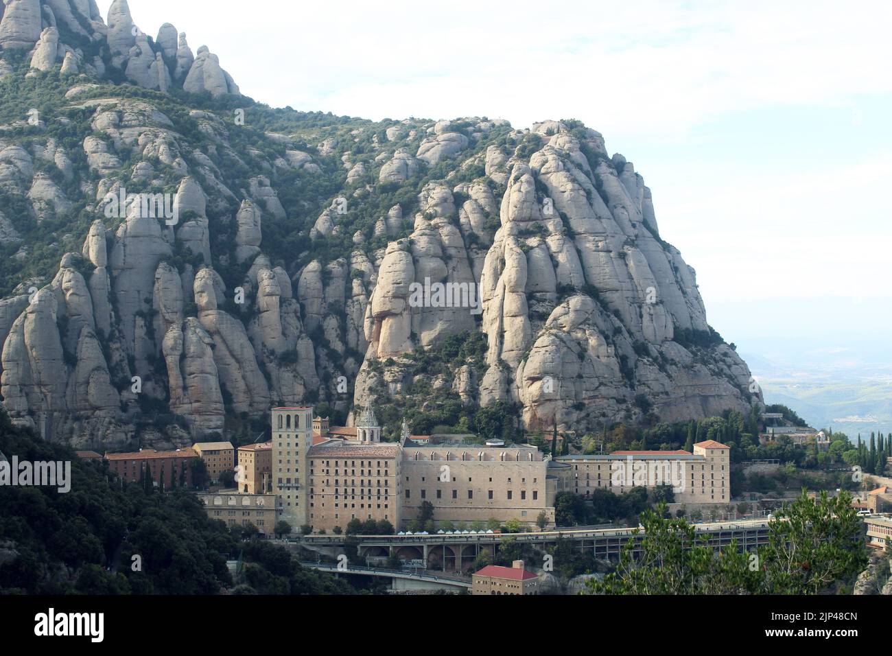 View of the monastery of Montserrat Stock Photo - Alamy