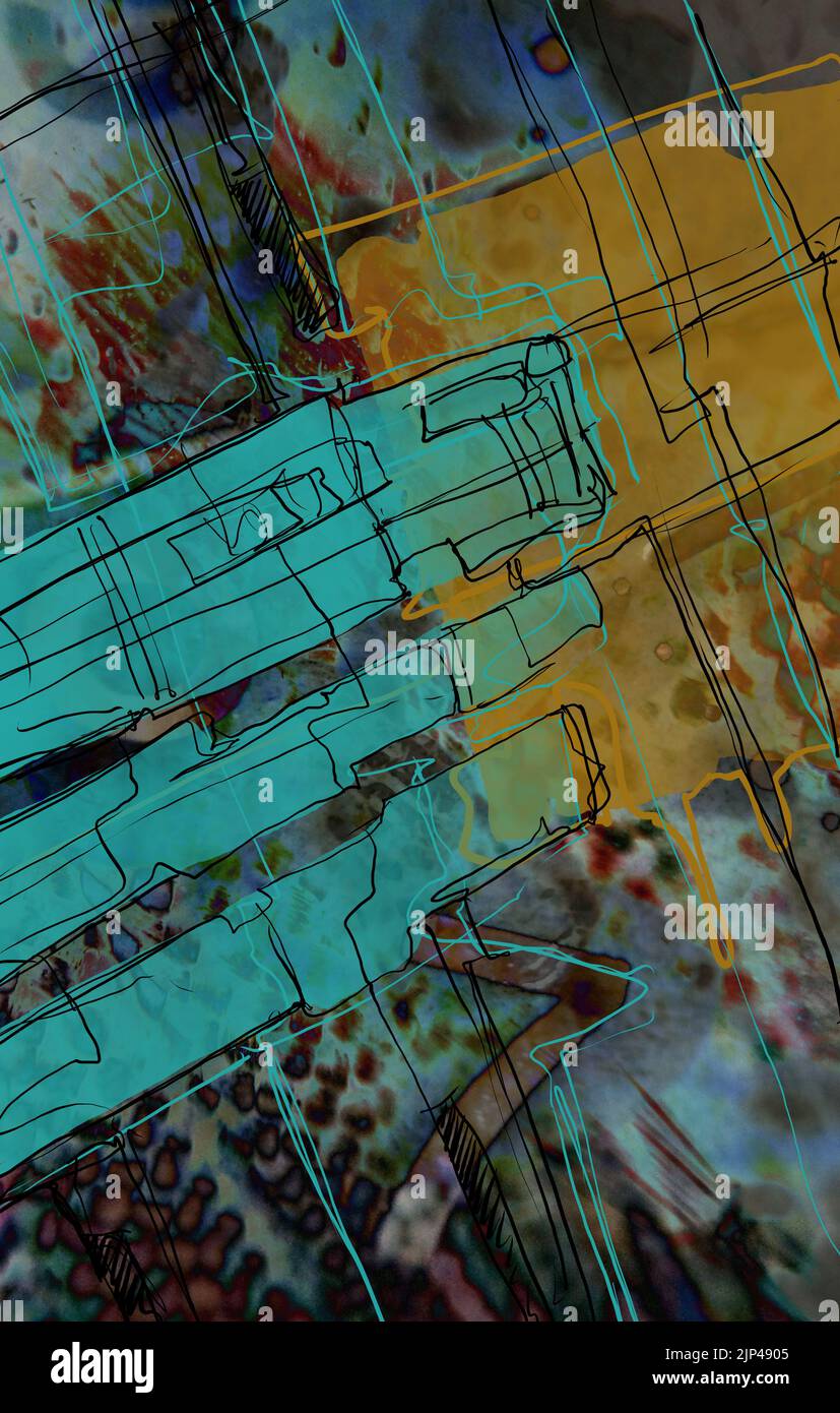 Abstract image for printing - digital painting Stock Photo - Alamy