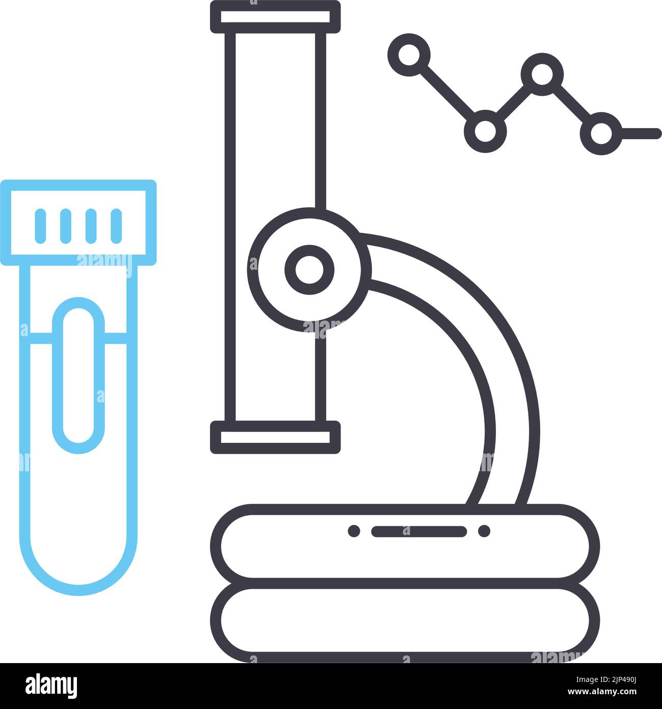 analysing result line icon, outline symbol, vector illustration, concept sign Stock Vector Image ...