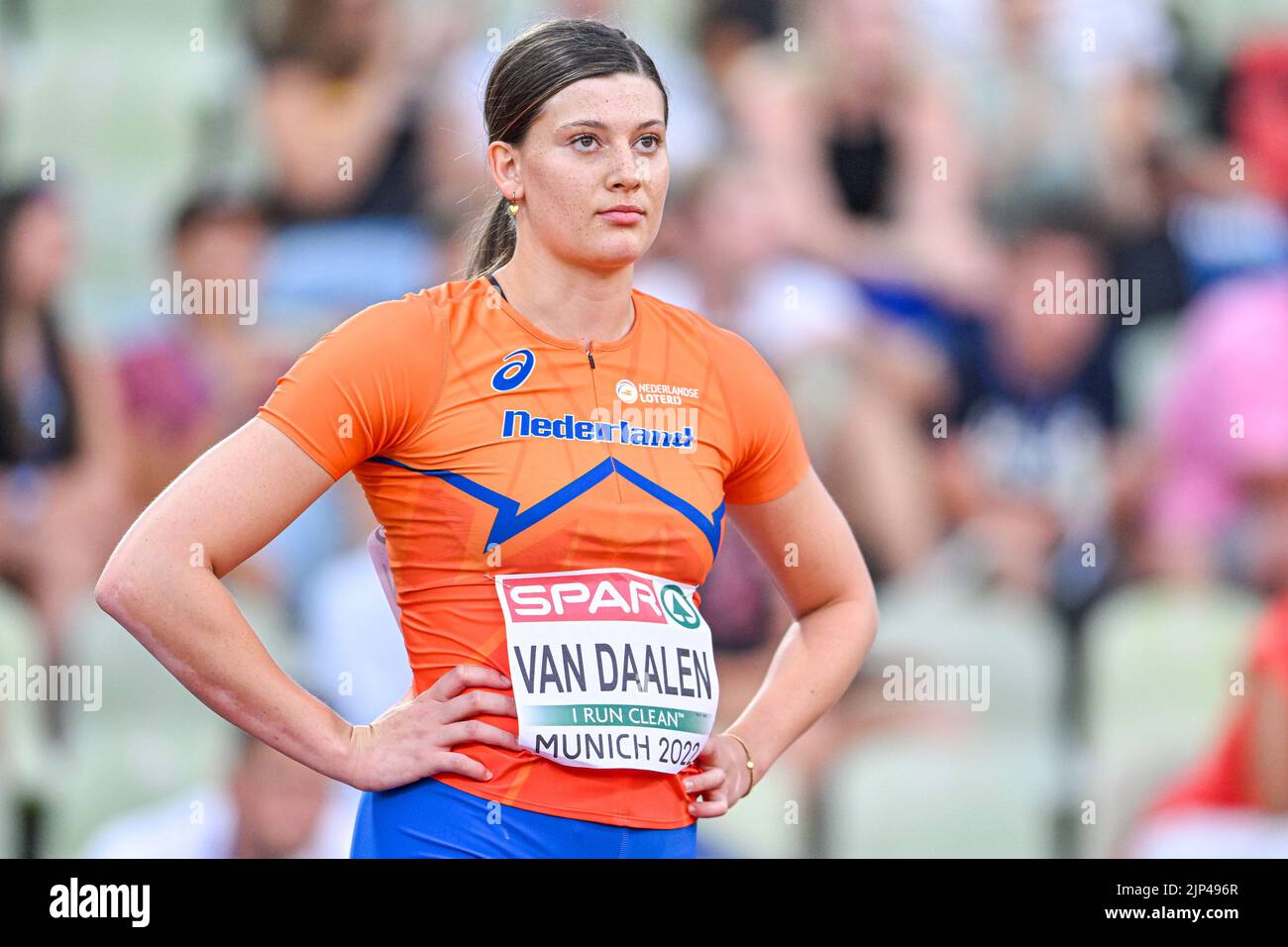 MUNCHEN, GERMANY - AUGUST 15: Alida van Daalen of Netherlands competing in Women's Discus Throw ...