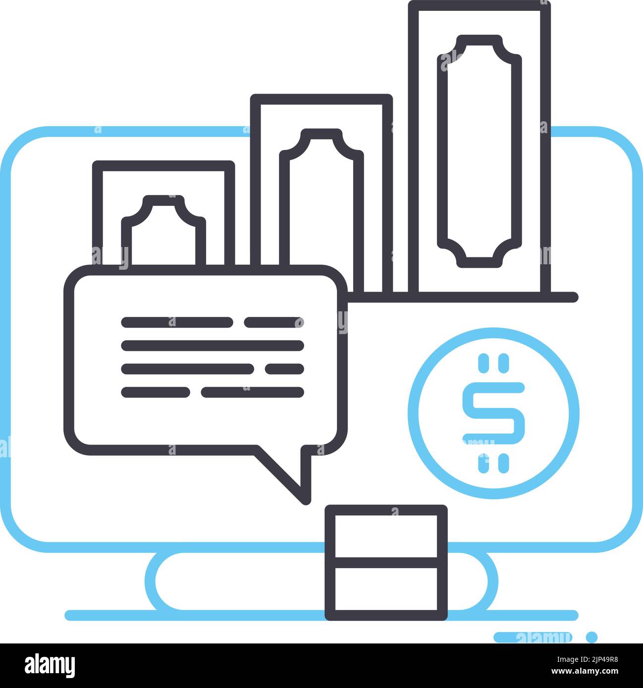 business analysis line icon, outline symbol, vector illustration ...