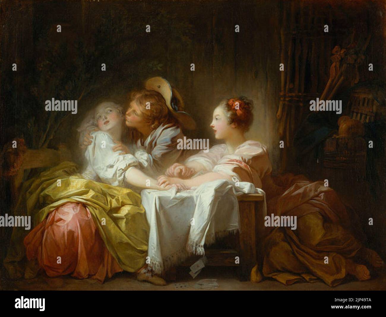 The Forfeit Kiss by Fragonard Stock Photo - Alamy