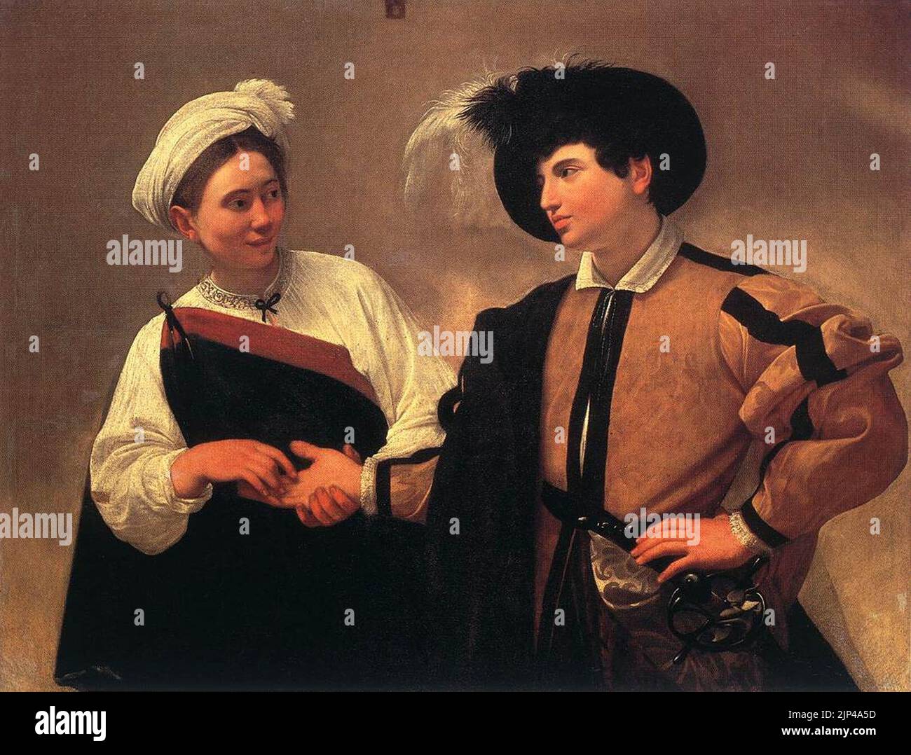 The Fortune Teller (1594) Caravaggio Stock Photo - Alamy