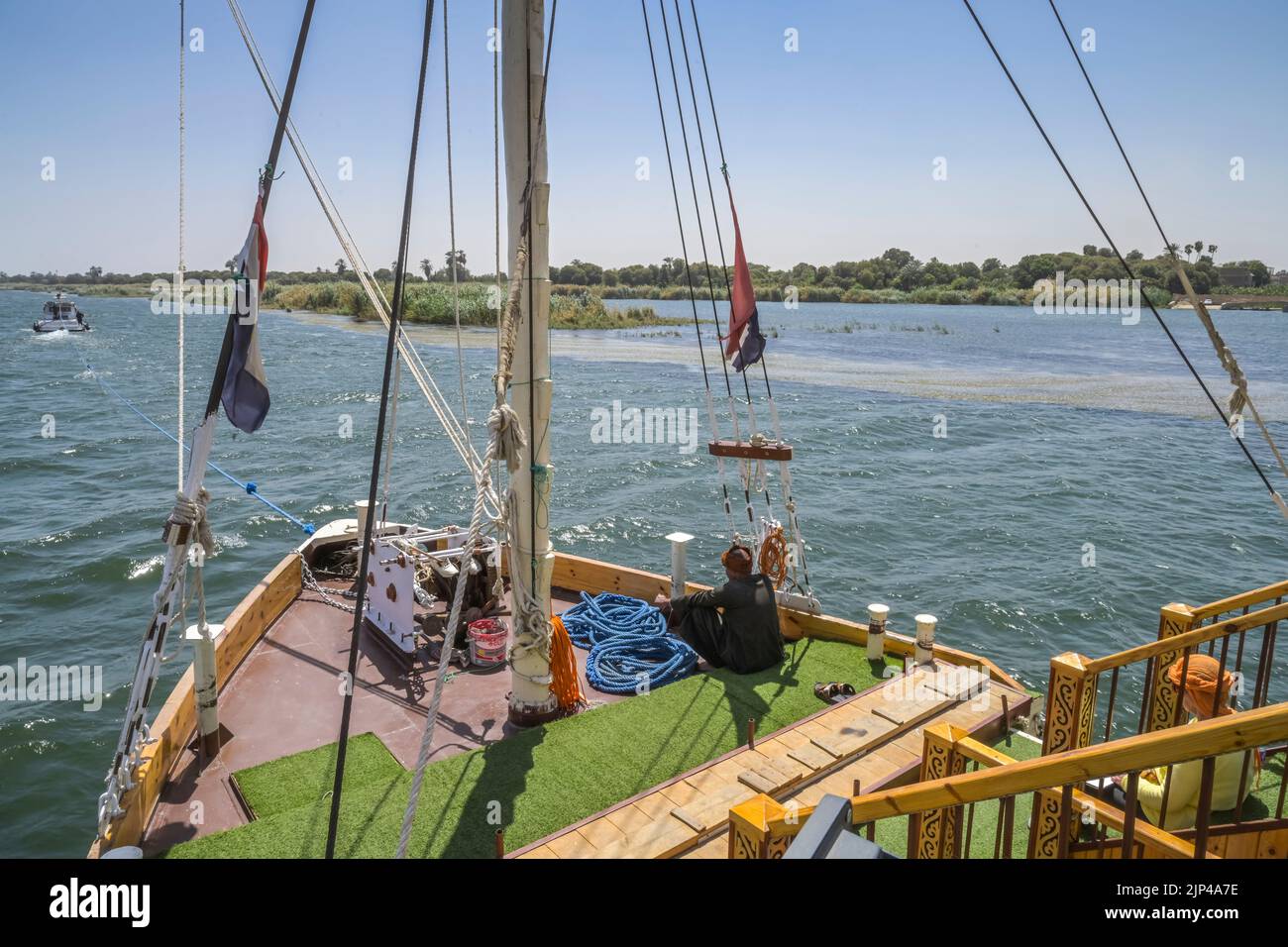 Dahabeya Kreuzfahrtschiff "Magic Nile", Nil, Ägypten Stock Photo - Alamy
