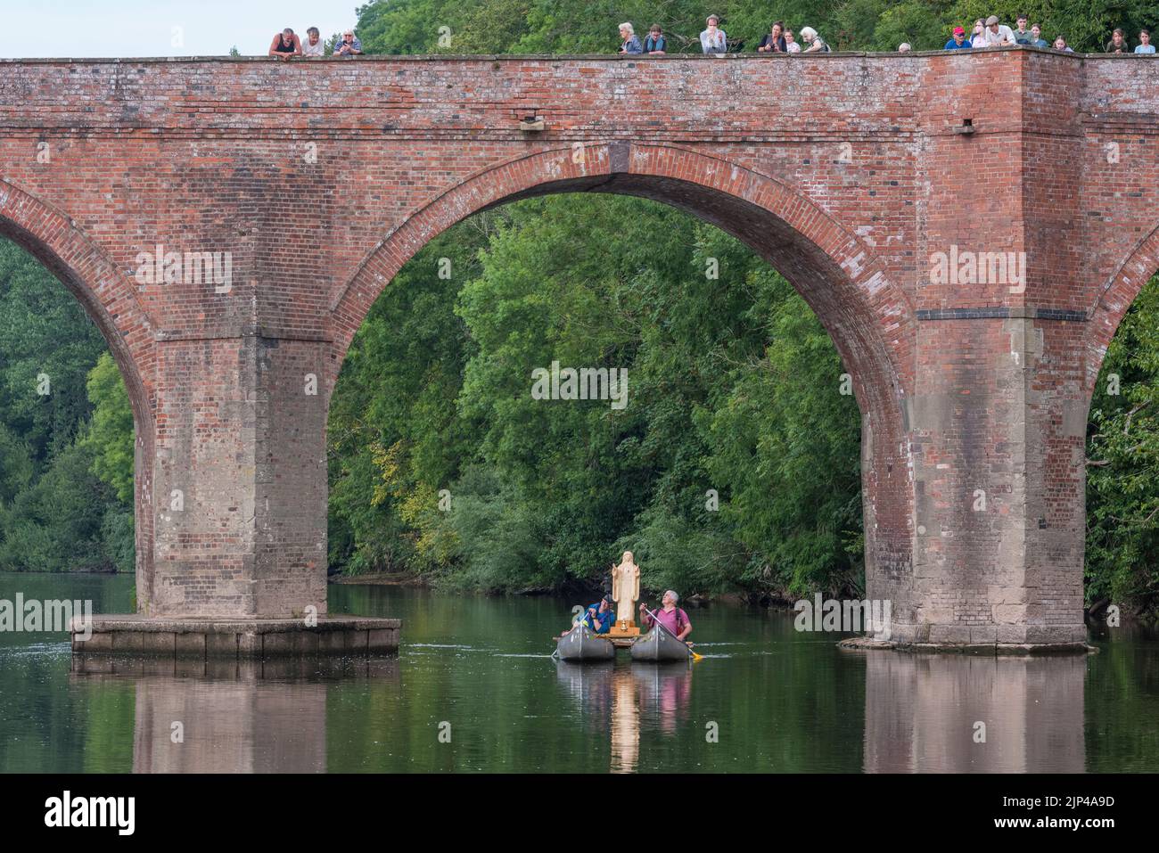 The Voyage of Our Lady of the Waters and the Wye. A newly carved wooden ...