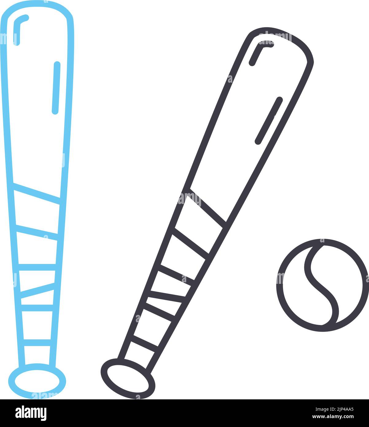 basketball bats line icon, outline symbol, vector illustration, concept ...