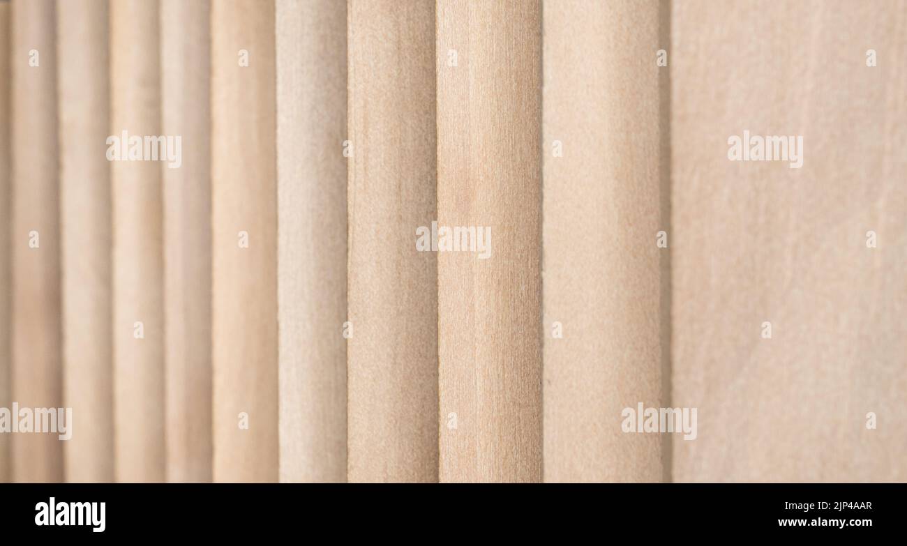 wooden blocks of light wood as a background for a design or decorative ...