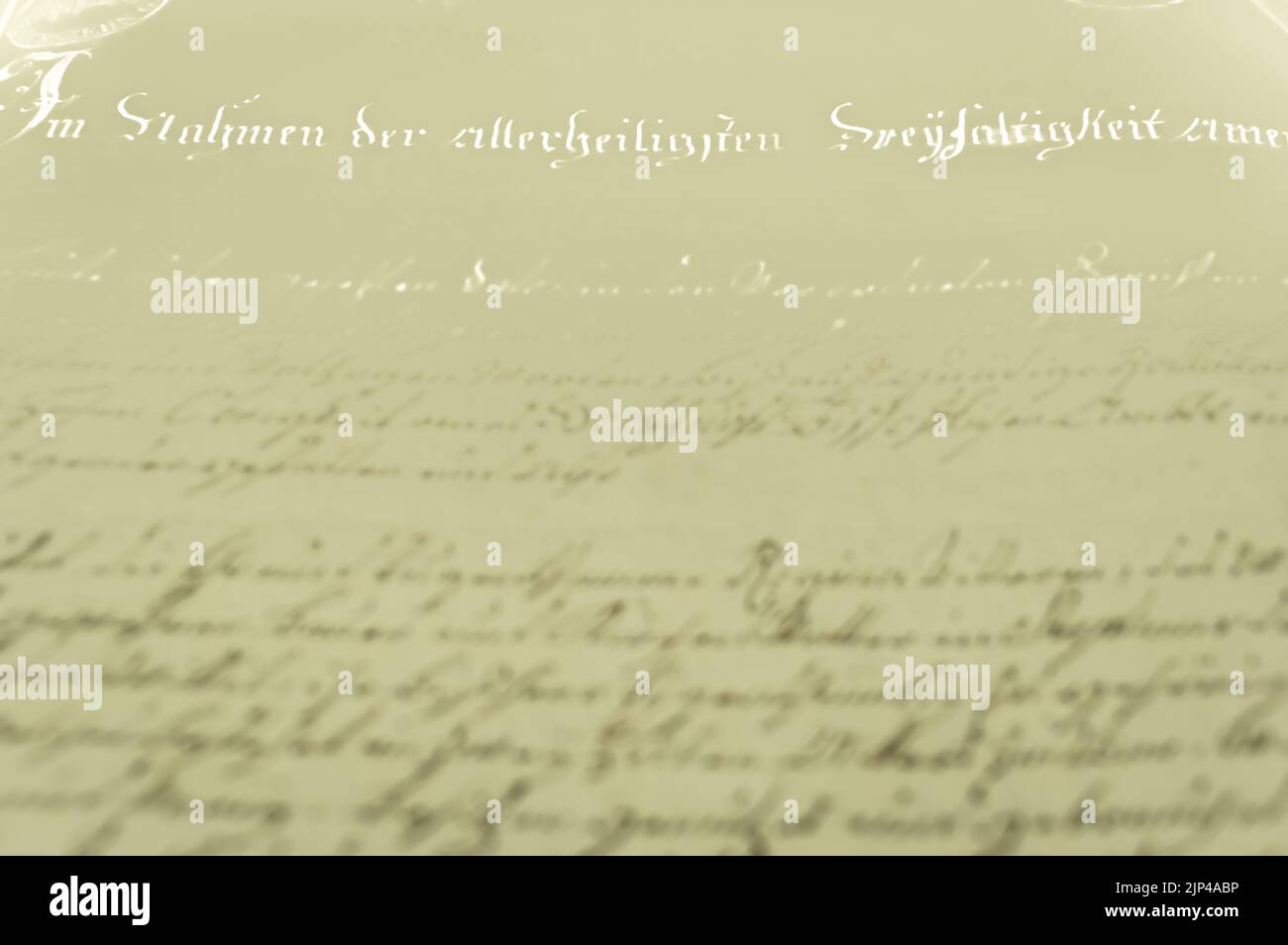 ornate gold letters on an old medieval paper document Stock Photo - Alamy