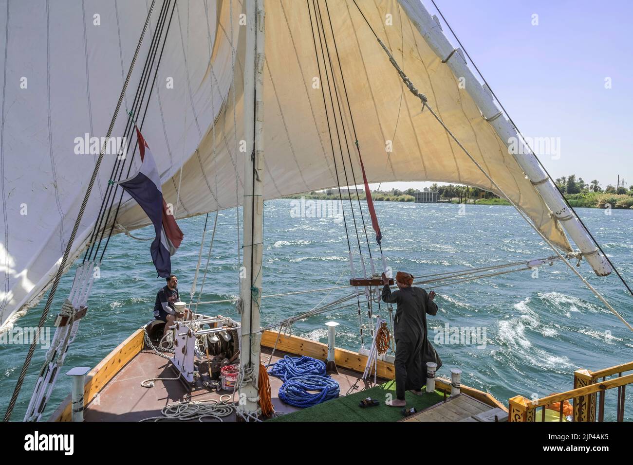 Dahabeya Kreuzfahrtschiff "Magic Nile", Nil, Ägypten Stock Photo - Alamy