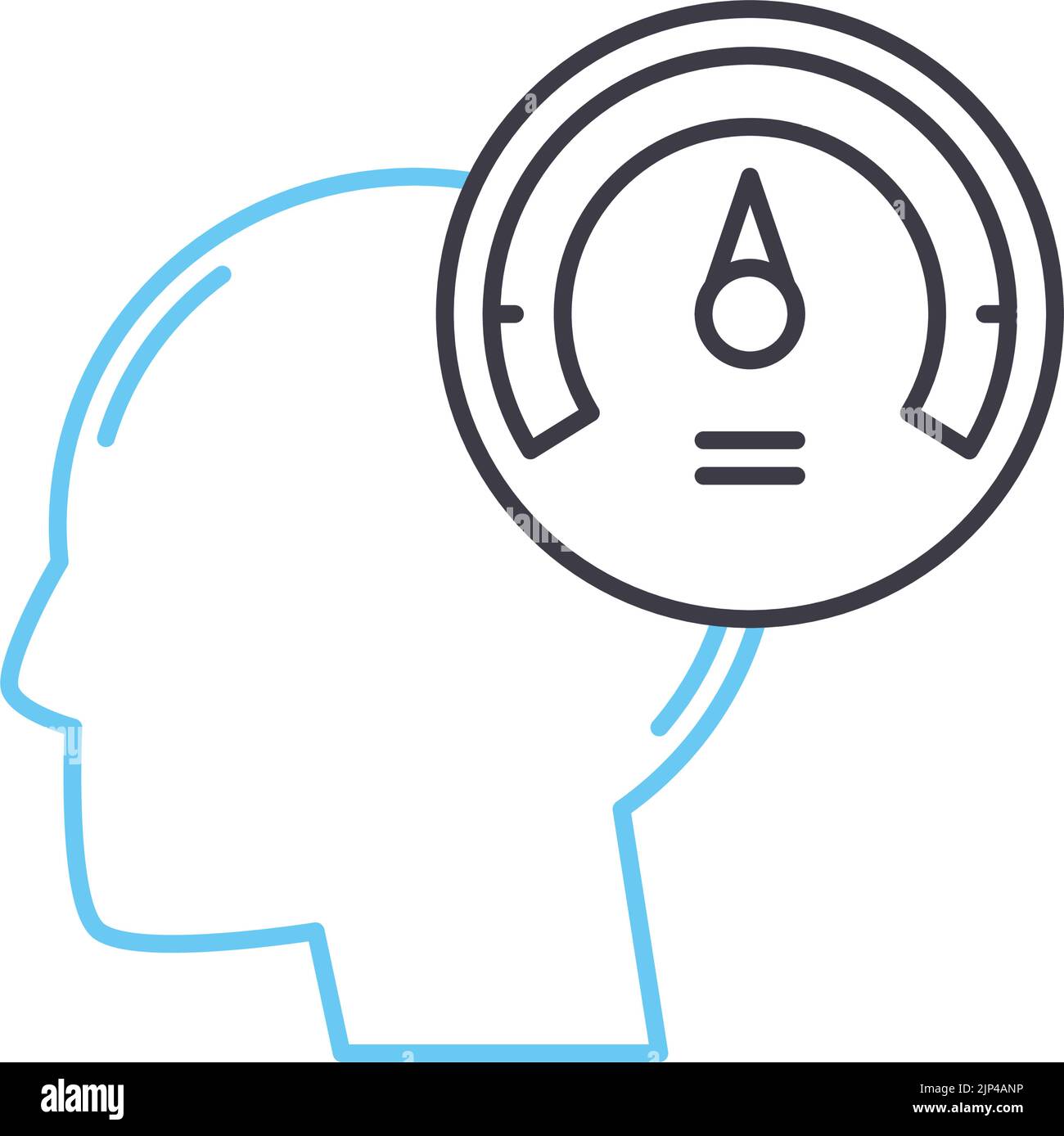 boosting potential line icon, outline symbol, vector illustration ...