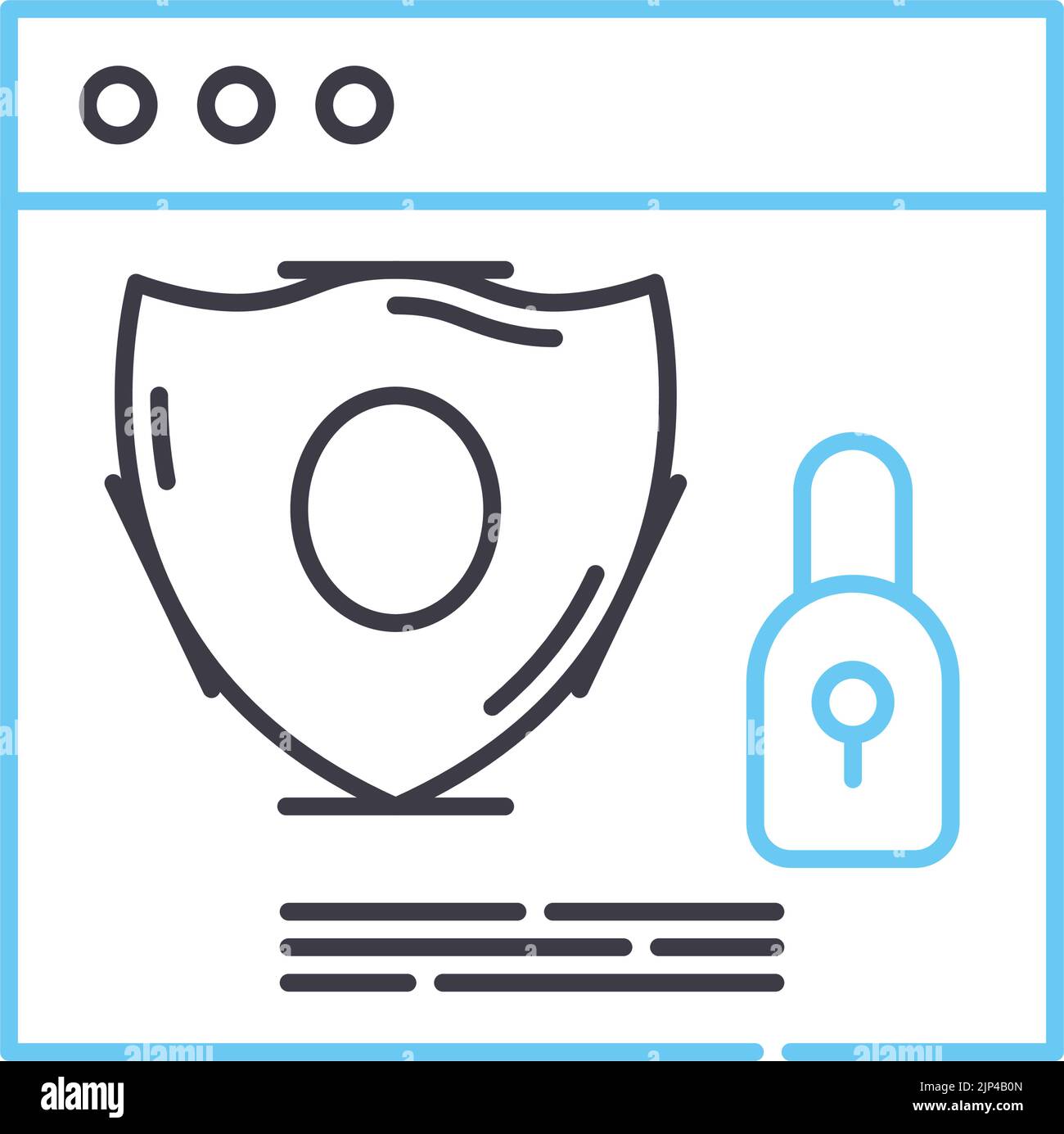 application security line icon, outline symbol, vector illustration ...