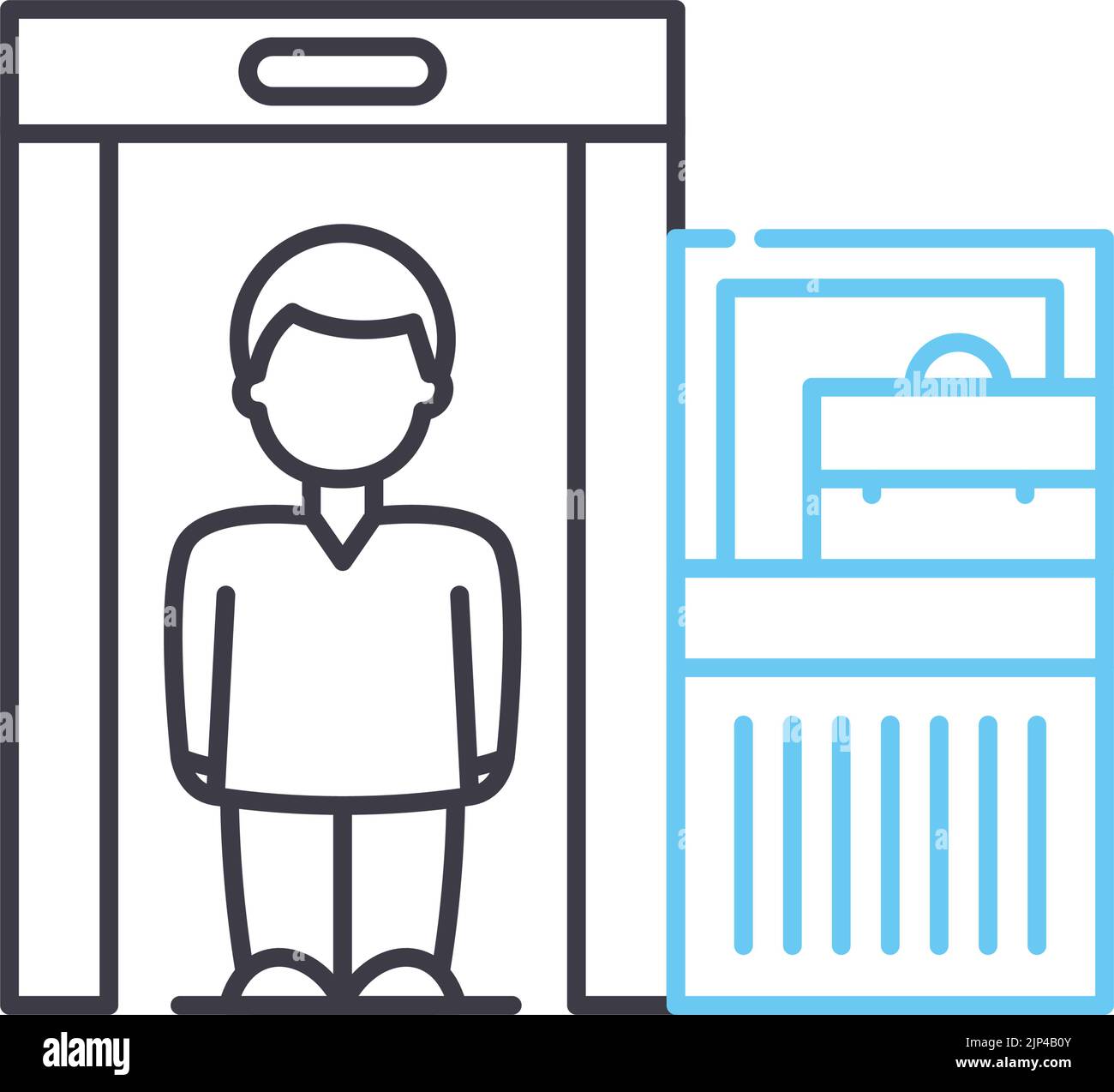 Vector security man gate Stock Vector Images - Alamy