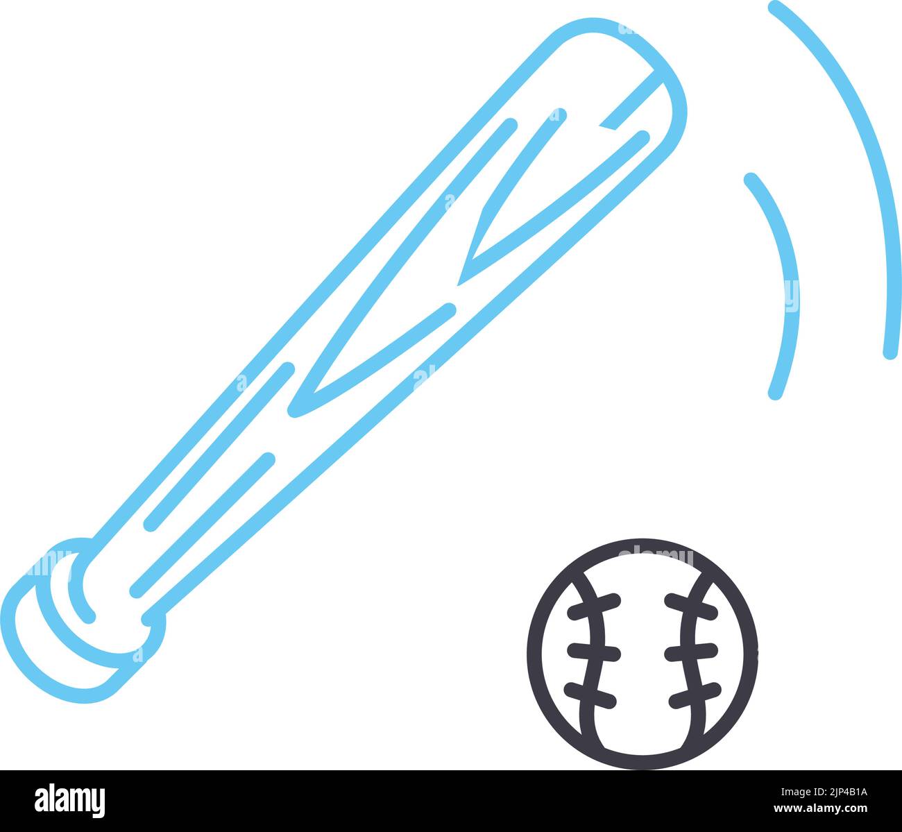 baseball line icon, outline symbol, vector illustration, concept sign ...