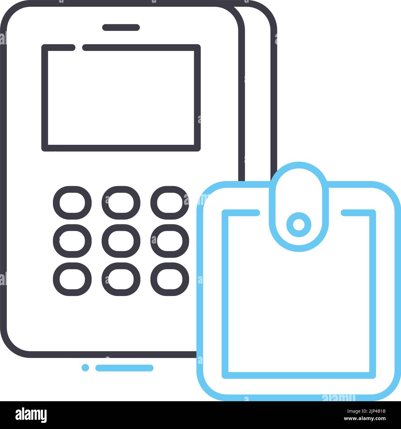 accounting line icon, outline symbol, vector illustration, concept sign ...